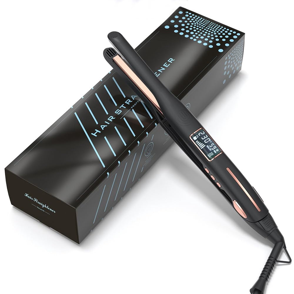 DORISILK 3/10 Inch Pencil Flat Iron for Short Hair, Beard, Pixie Cut ...