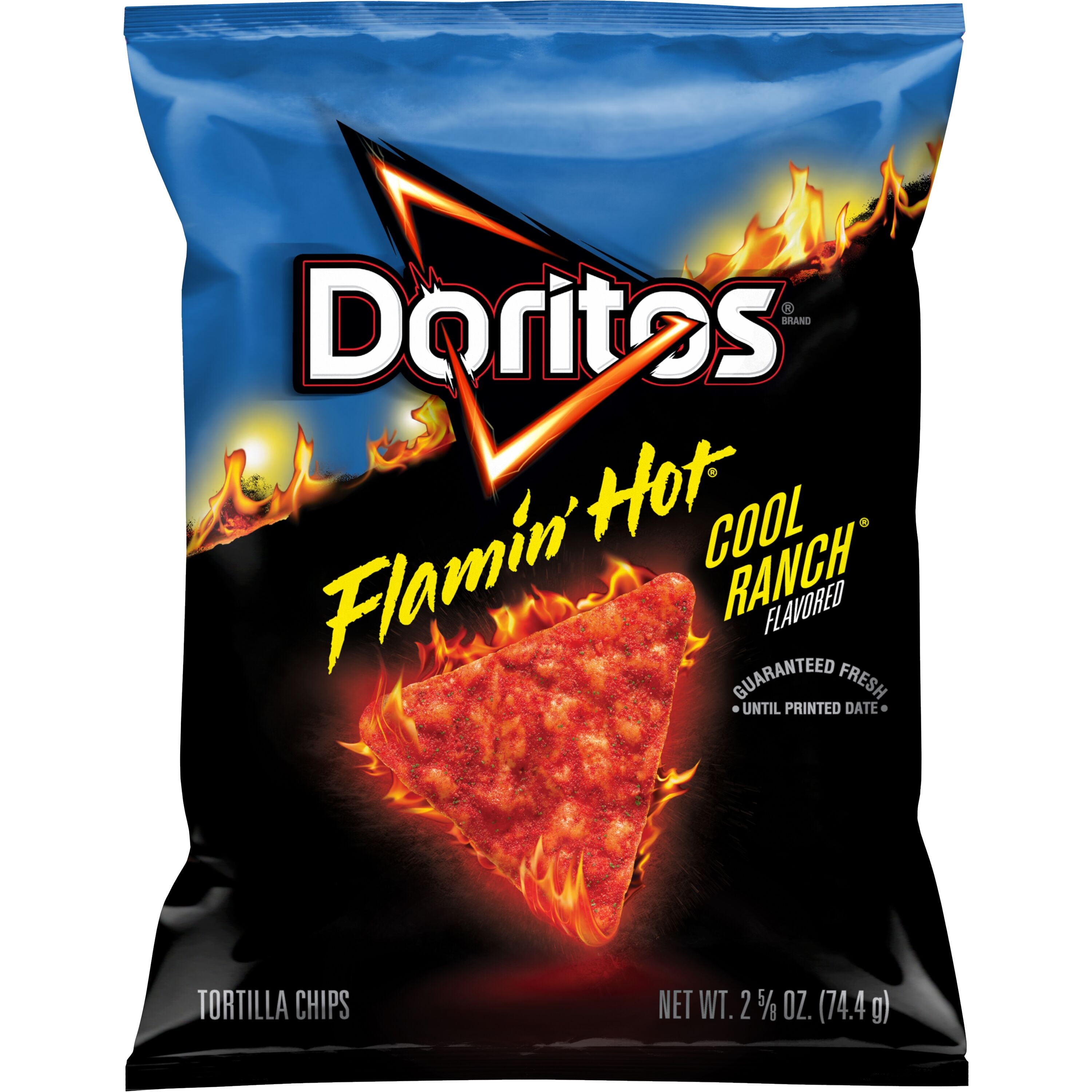 Doritos Flamin’ Hot Cool Ranch Flavored Tortilla Chips, 2.625 oz Bag ...