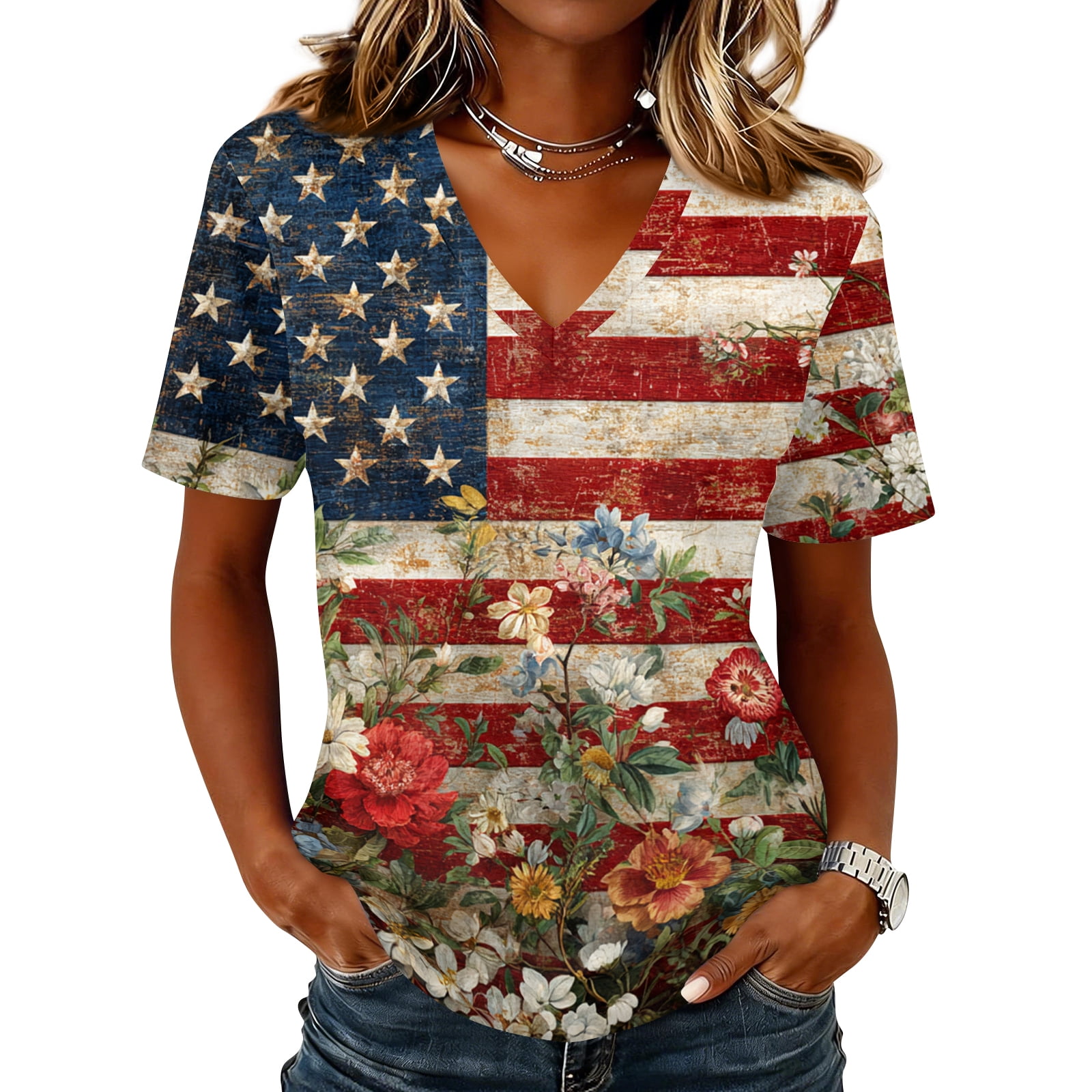 DORKASM 250 Year American Anniversary Tops Short Sleeve Summer Red ...