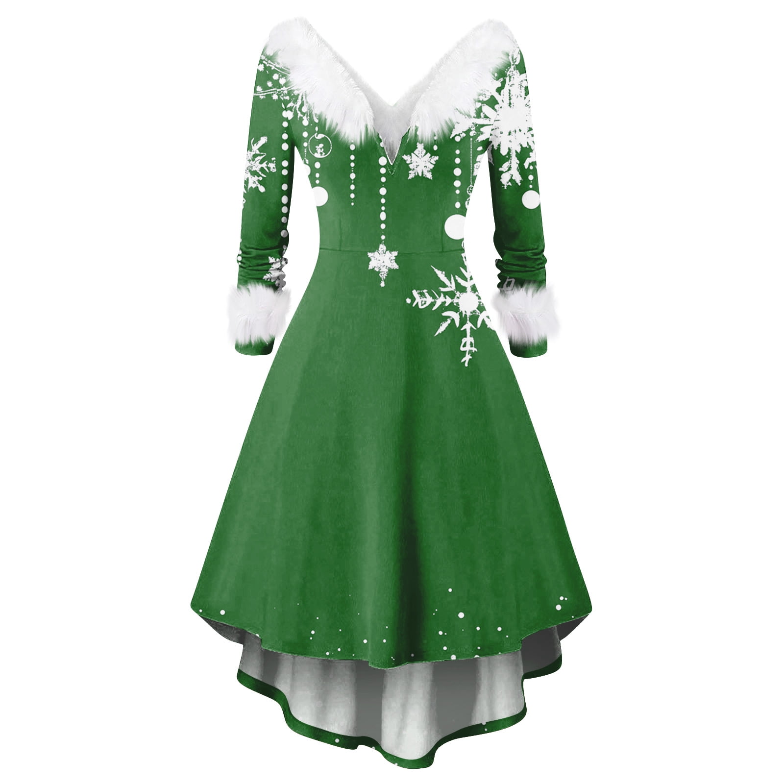 DORKASM Christmas Furry Dresses for Ladies Vintage Trendy Graphic ...