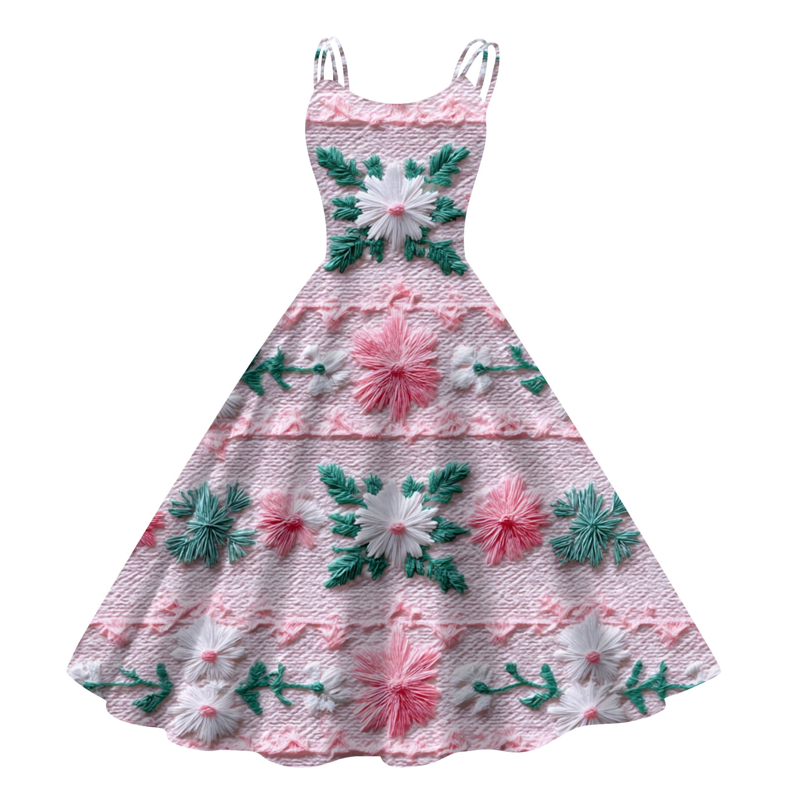 DORKASM Christmas Strap Dress for Ladies Vintage Fashion Santa Dresses ...