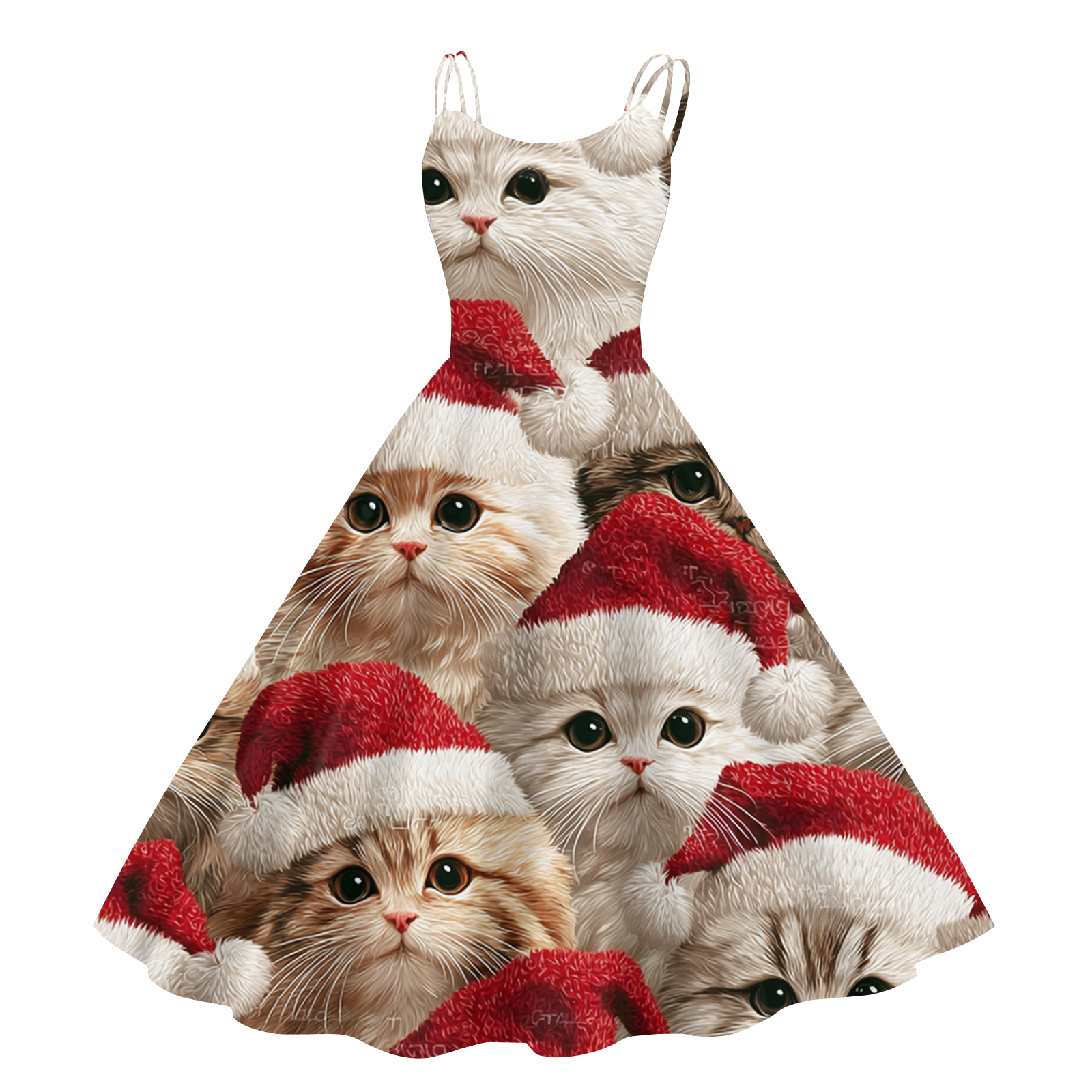 DORKASM Christmas Strap Dress for Women's Sleeveless 2025 Snowflake ...