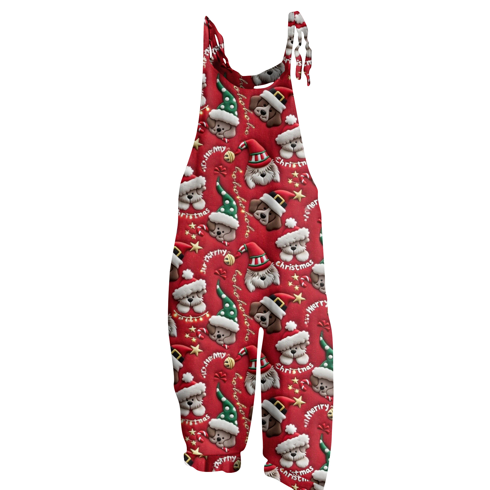 DORKASM Christmas Strap Jumpsuit for Womens Plus Size Trendy Santa ...