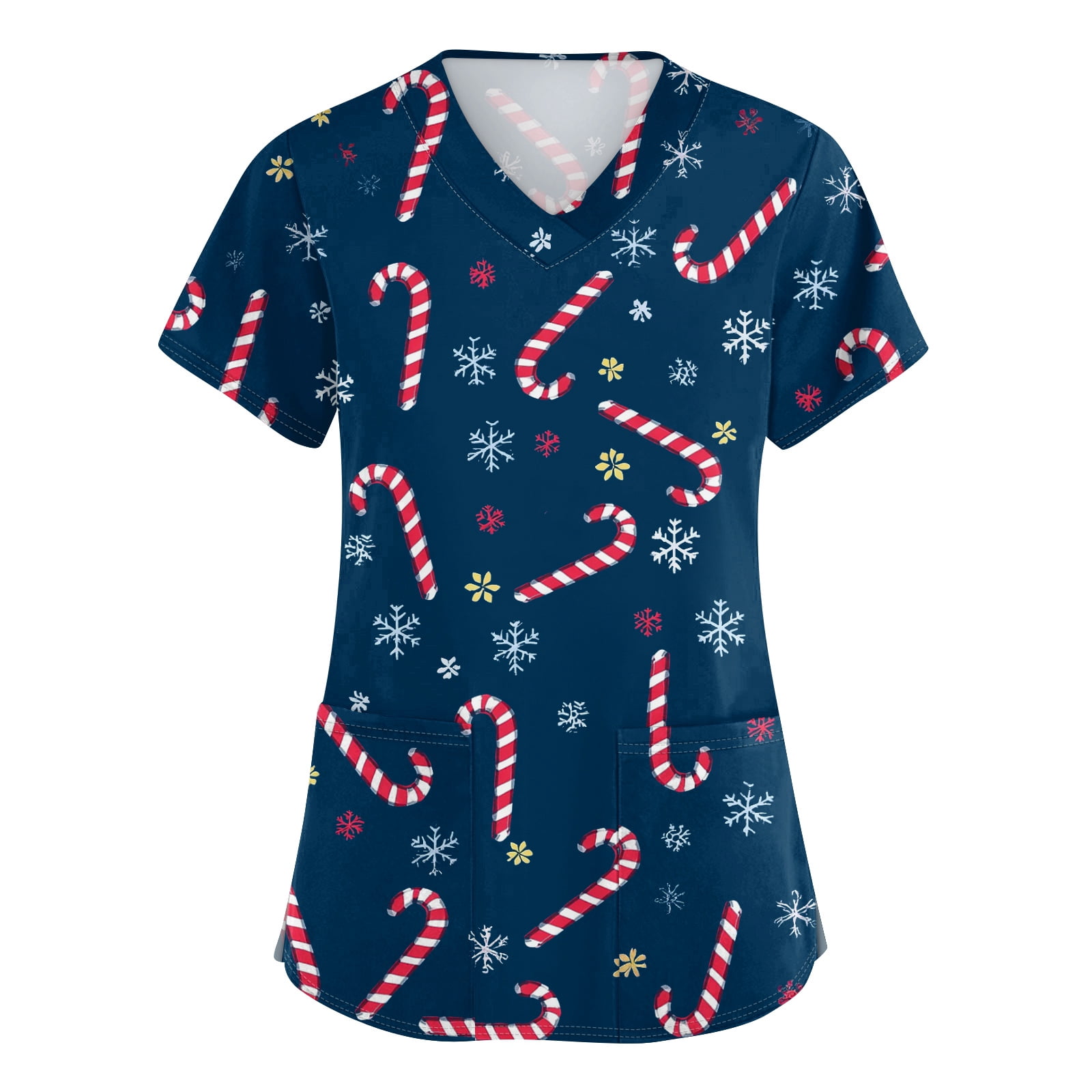 DORKASM Christmas Women Scrubs Plus Size 2025 Santa Scrub Tops Work ...