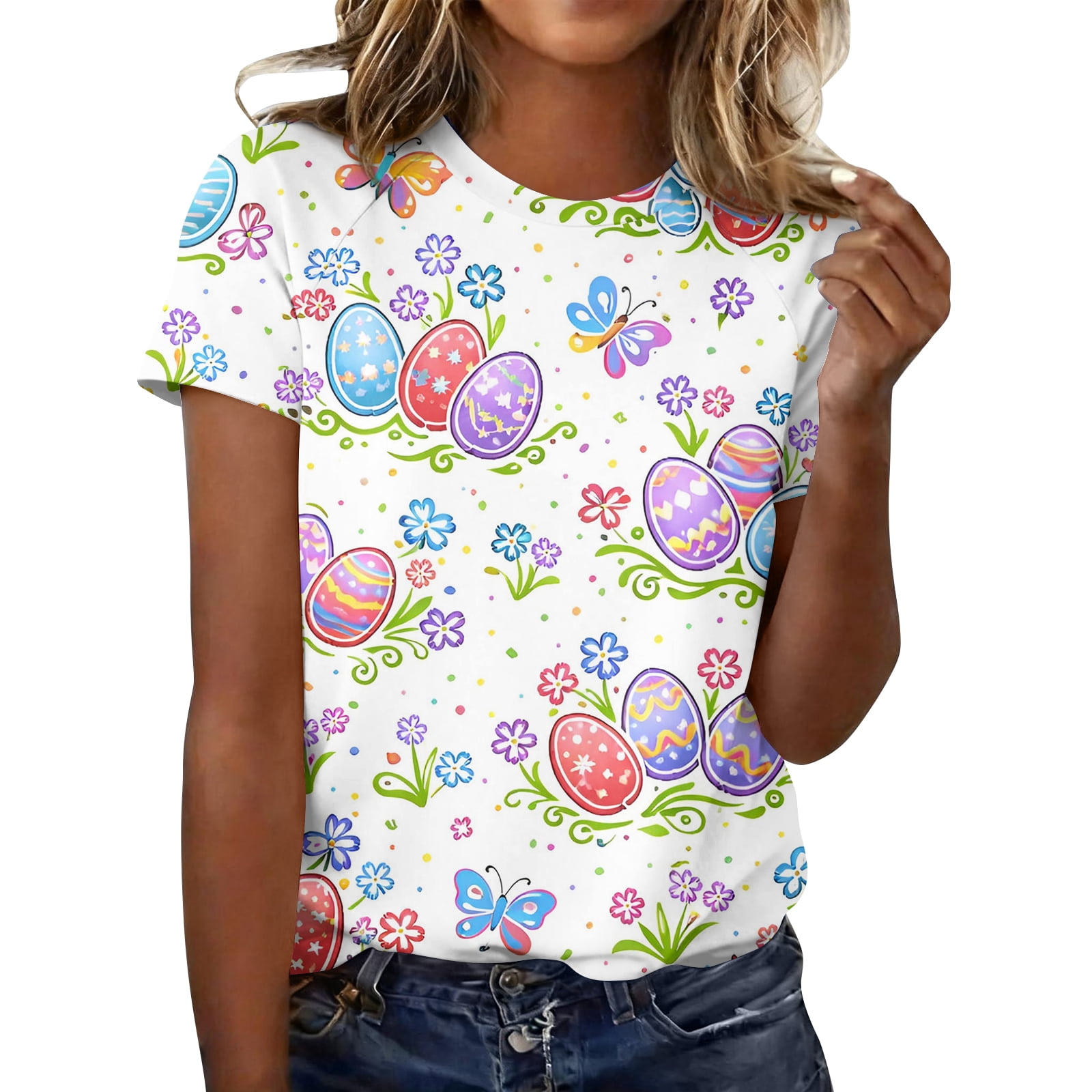 DORKASM Easter Ladies Tshirts Funny Crew Neck Bunny Shirts Spring ...