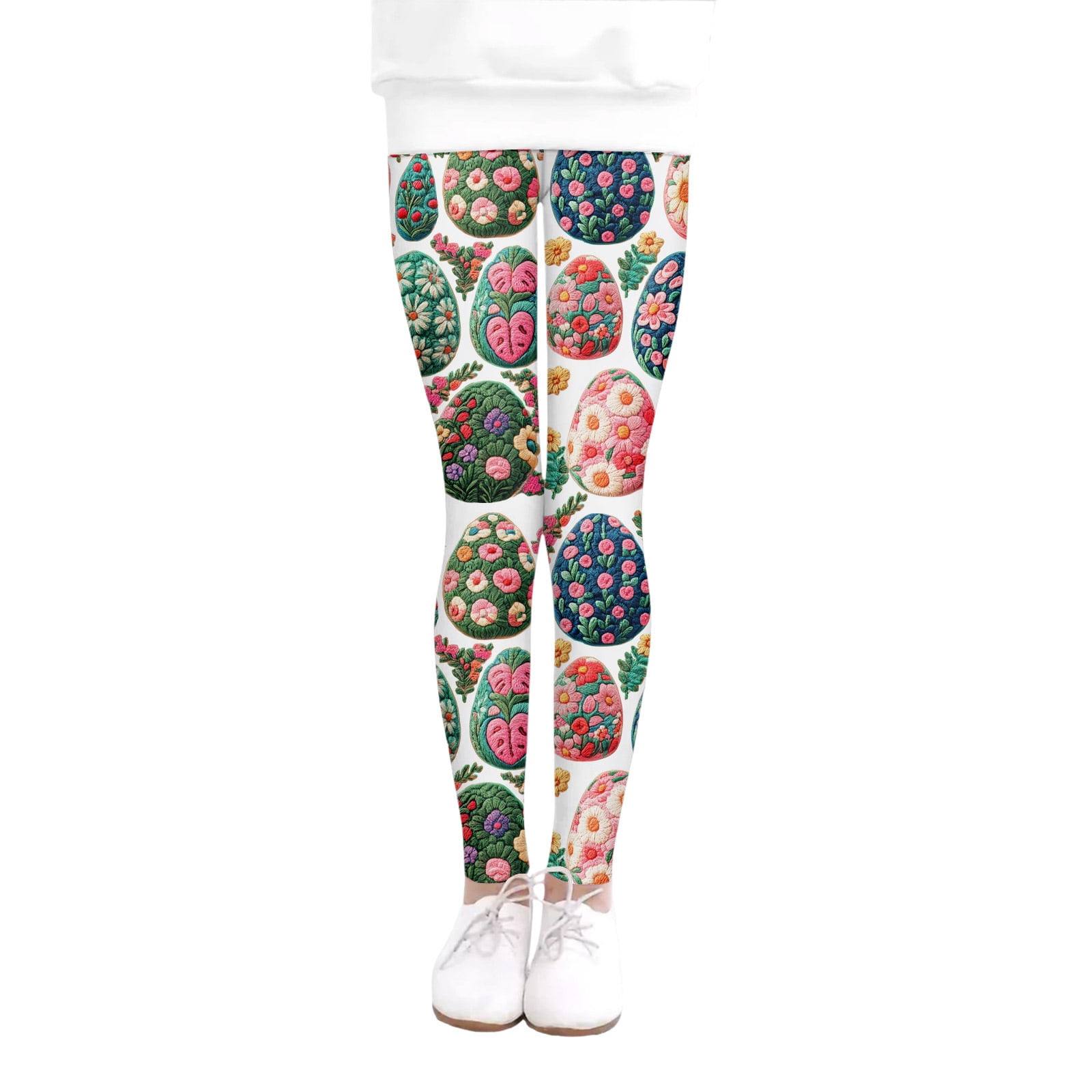DORKASM Girls Easter Bunny Print Leggings: Hot Pink Casual Bottoms ...