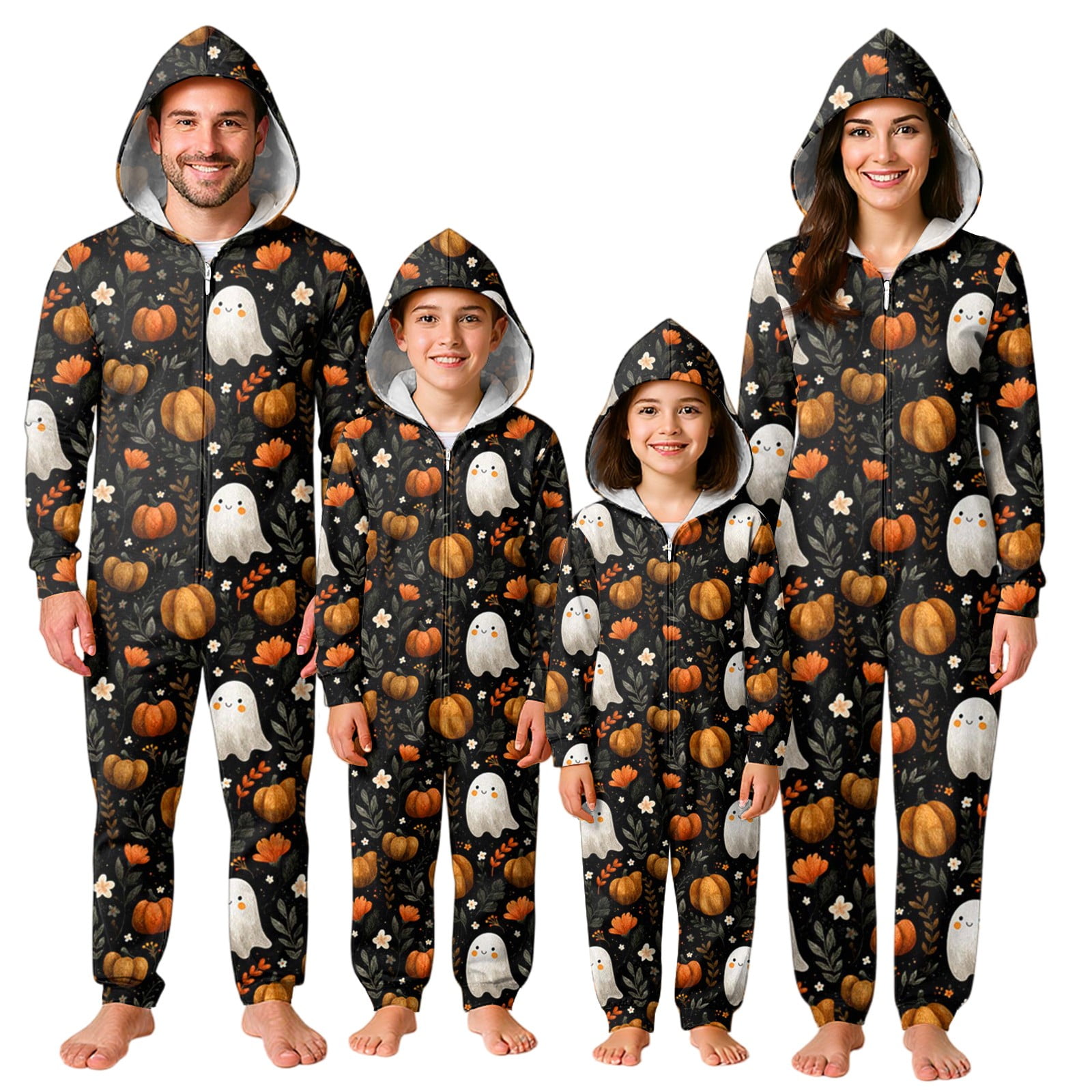 DORKASM Halloween 2 Piece Sets Pajamas for Men Cute Pumpkin Face Crew ...