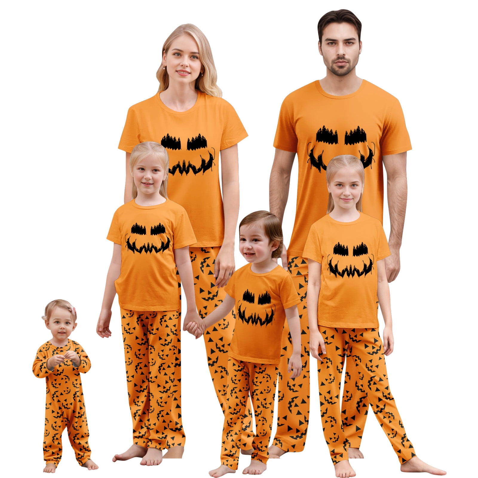 DORKASM Halloween 2 Piece Sets Pajamas for Men Fashion Pumpkin Face ...