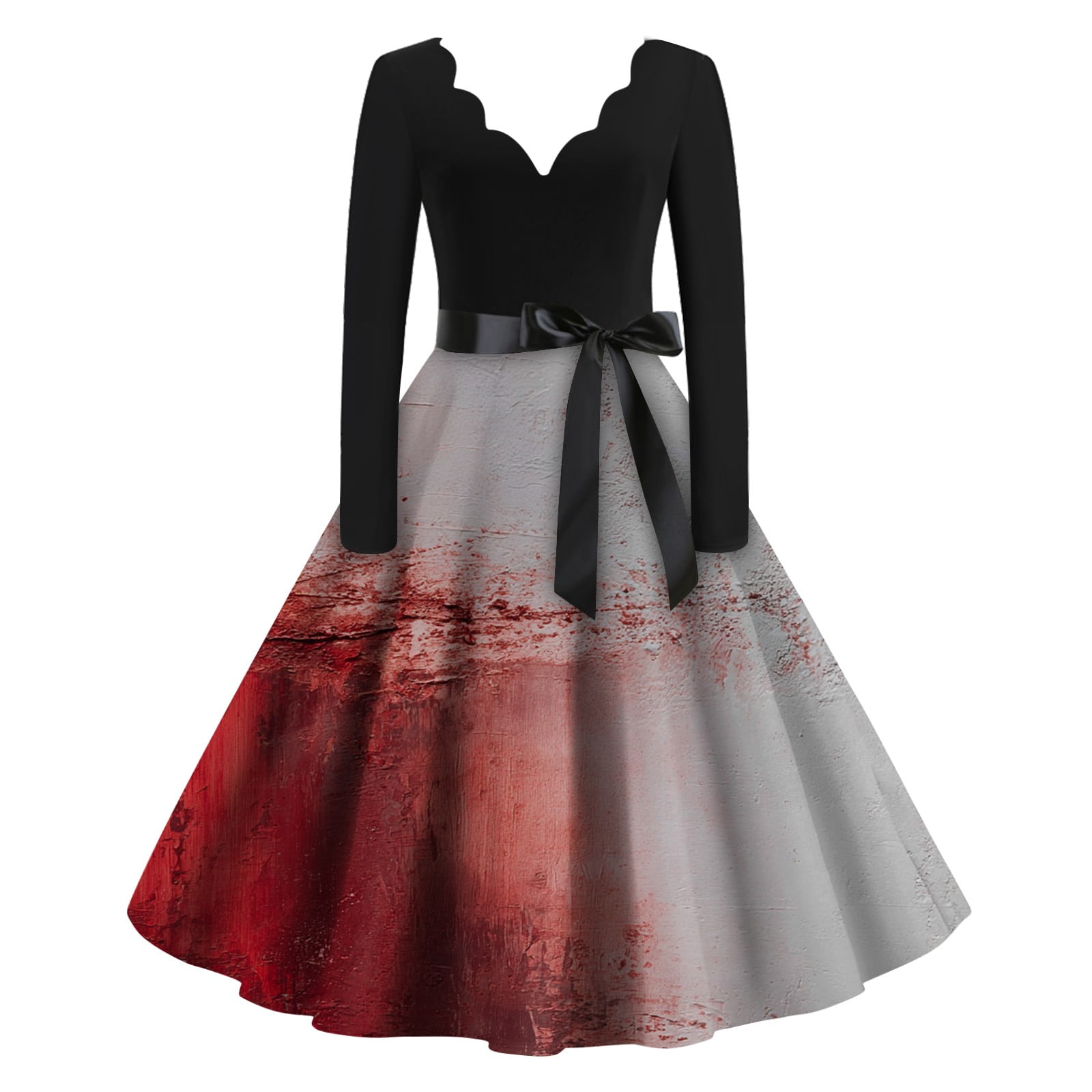 DORKASM Halloween Adults Vintage Sundress 1950s Bat Fall Winter Work V ...