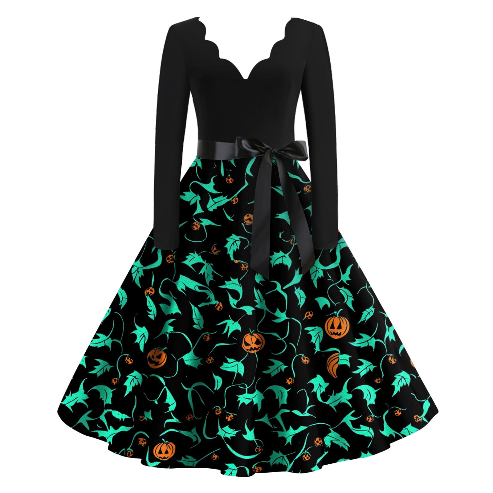 DORKASM Halloween Adults Vintage Sundress 1950s Witch Fall Winter ...