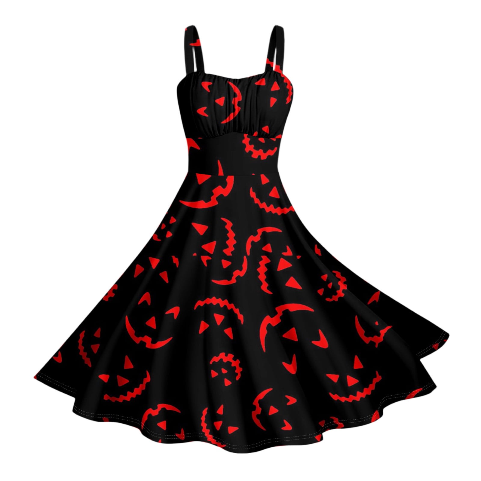 DORKASM Halloween Adults Vintage Sundress Plus Size Witches Mujer Easy ...