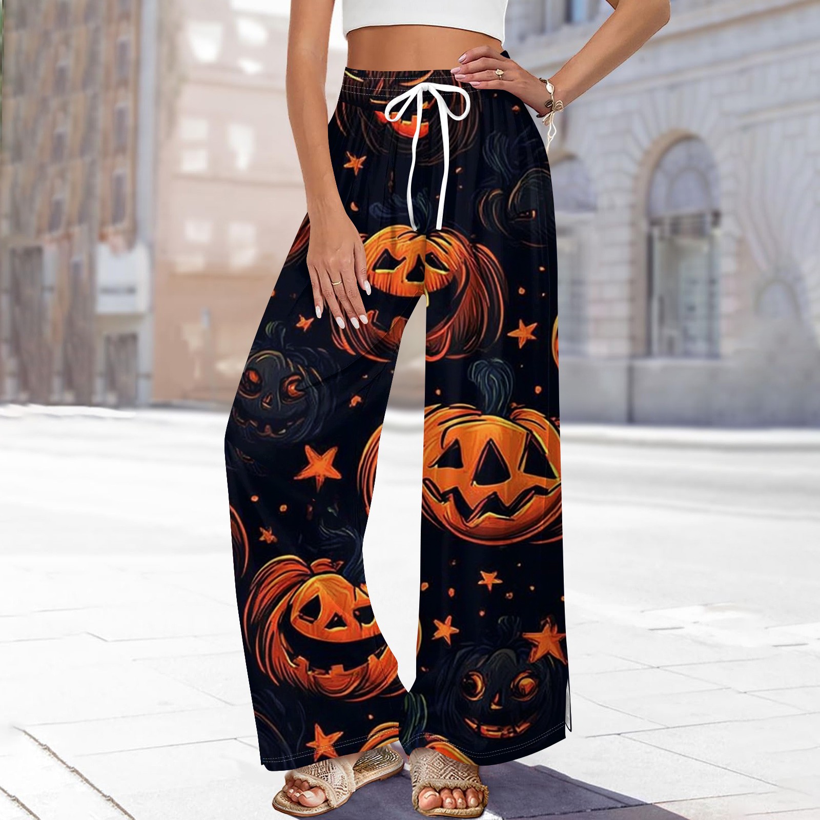 DORKASM Halloween Pajama Pants for Women Casual Loose Trendy Pj Pants ...