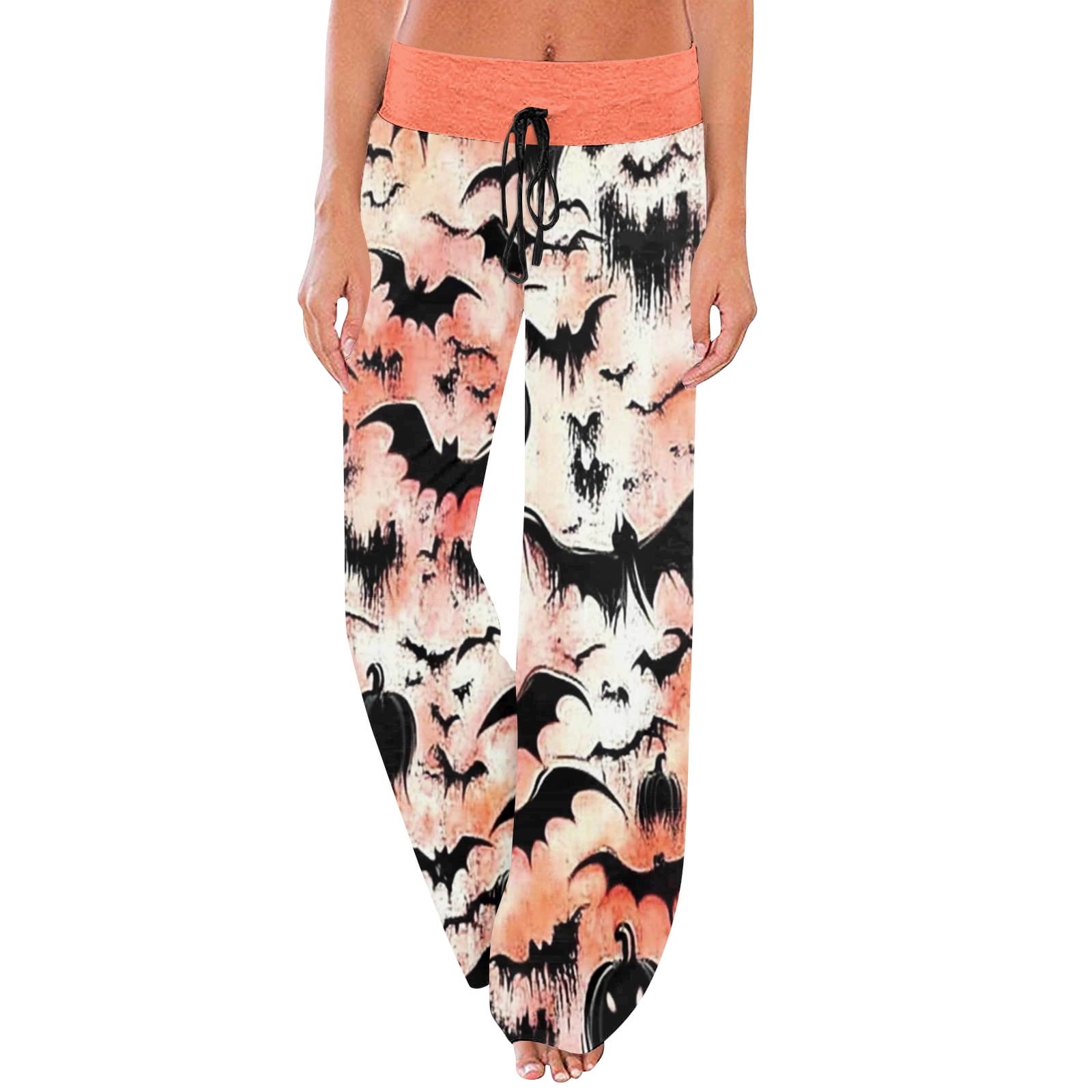 DORKASM Halloween Pajama Pants for Women Spooky Loose Drawing Cute Pj ...