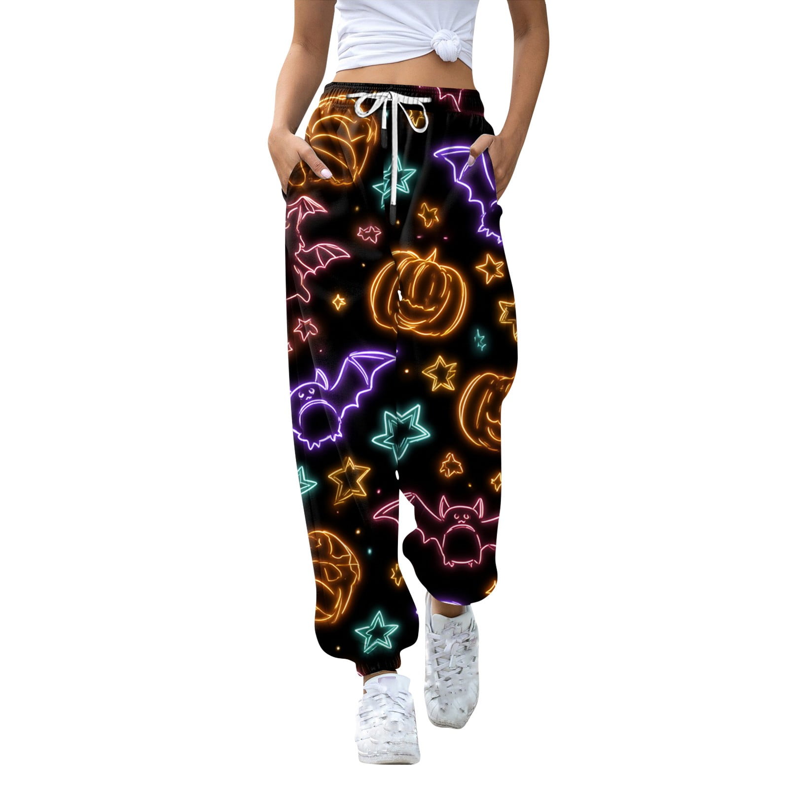 DORKASM Halloween Pajama Sweatpants for Women Trendy Mid Waist Fun Pj ...