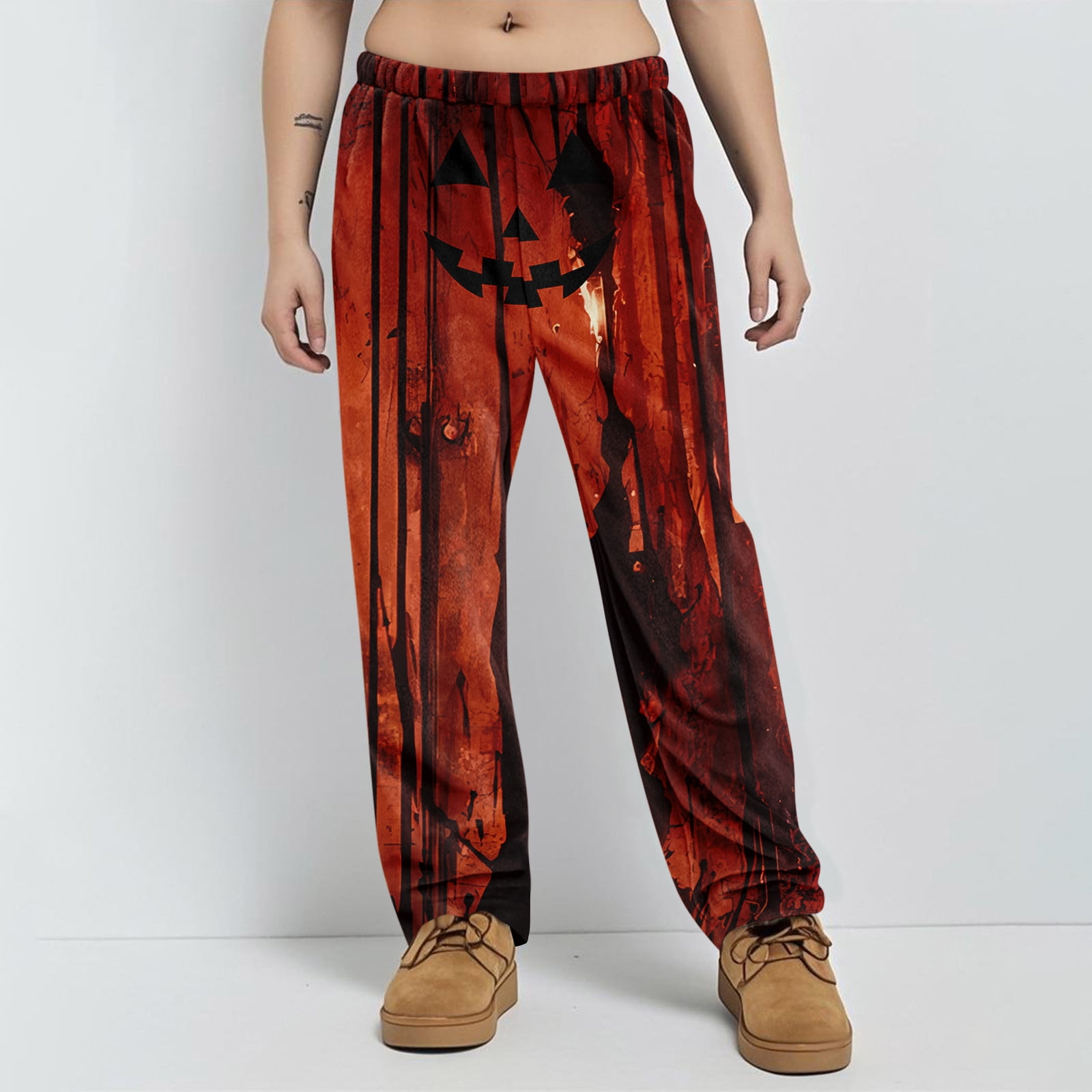 DORKASM Halloween Pj Pants for Women 2025 Mid Waist Spooky Pajama Pants ...