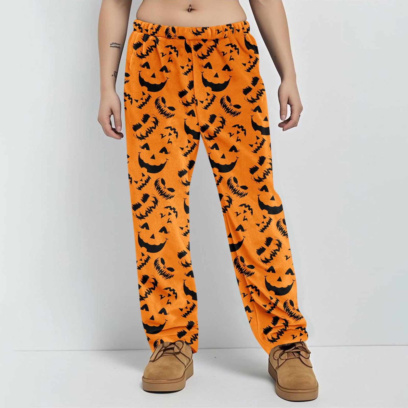 DORKASM Halloween Pj Pants for Women Casual Mid Waist Fall Pajama Pants ...