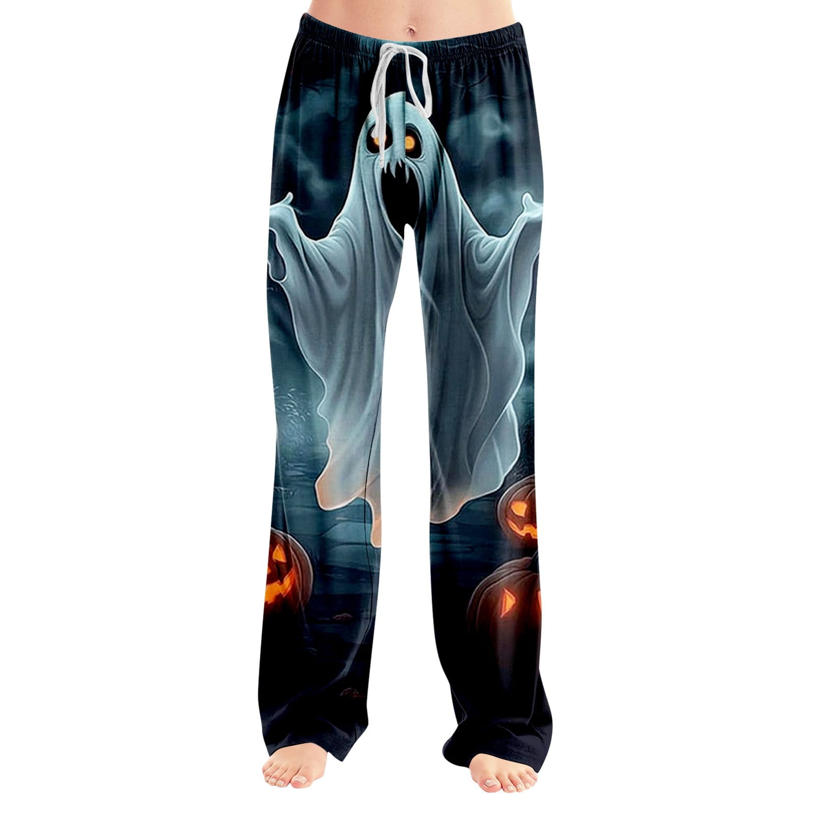 DORKASM Halloween Pj Pants for Women Spooky Loose Scary Pajama Pants ...