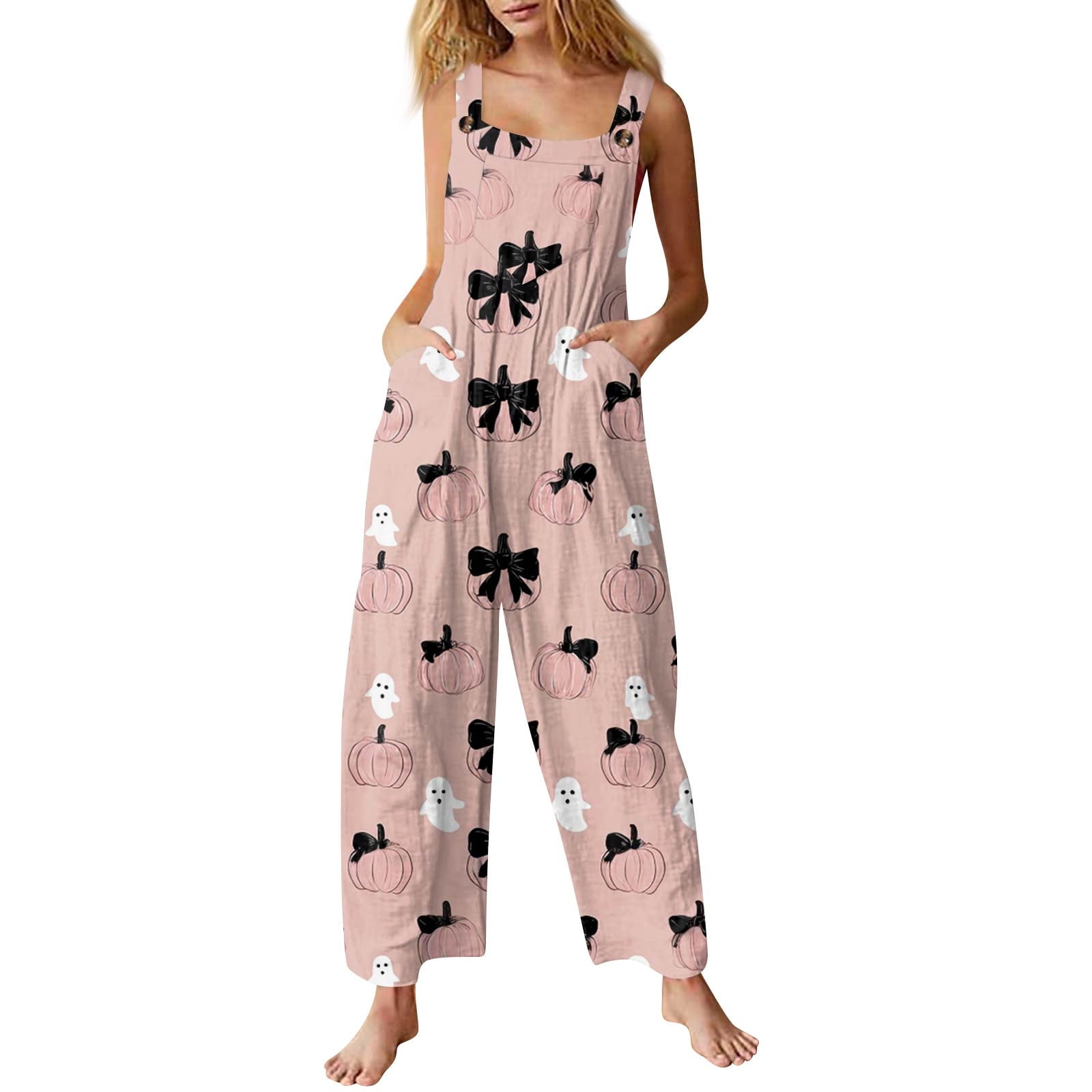 DORKASM Halloween Pj Romper for Women Fall Loose Fashion Pajama ...