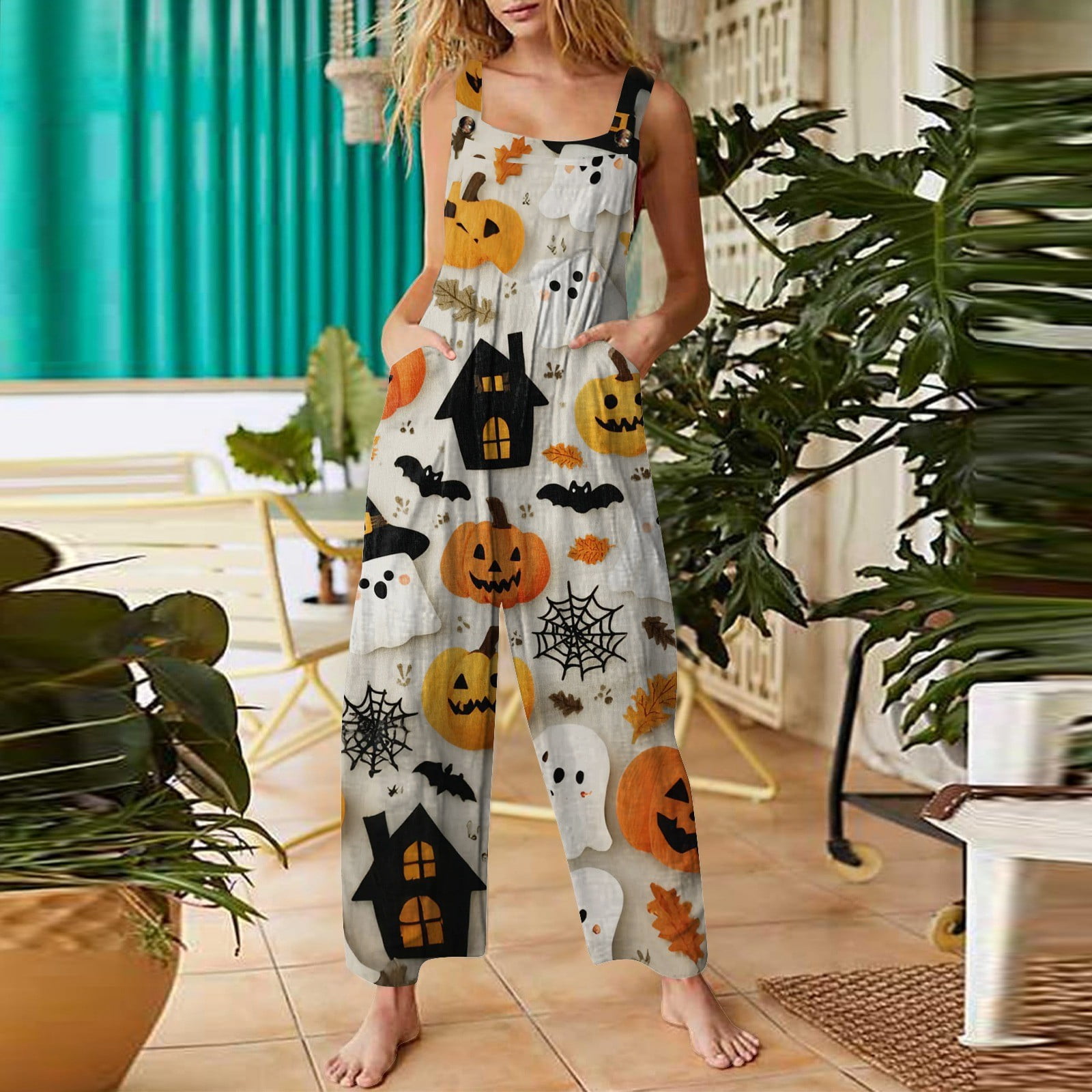 DORKASM Halloween Pj Romper for Women Fun Straight Work Pajama Jumpsuit ...