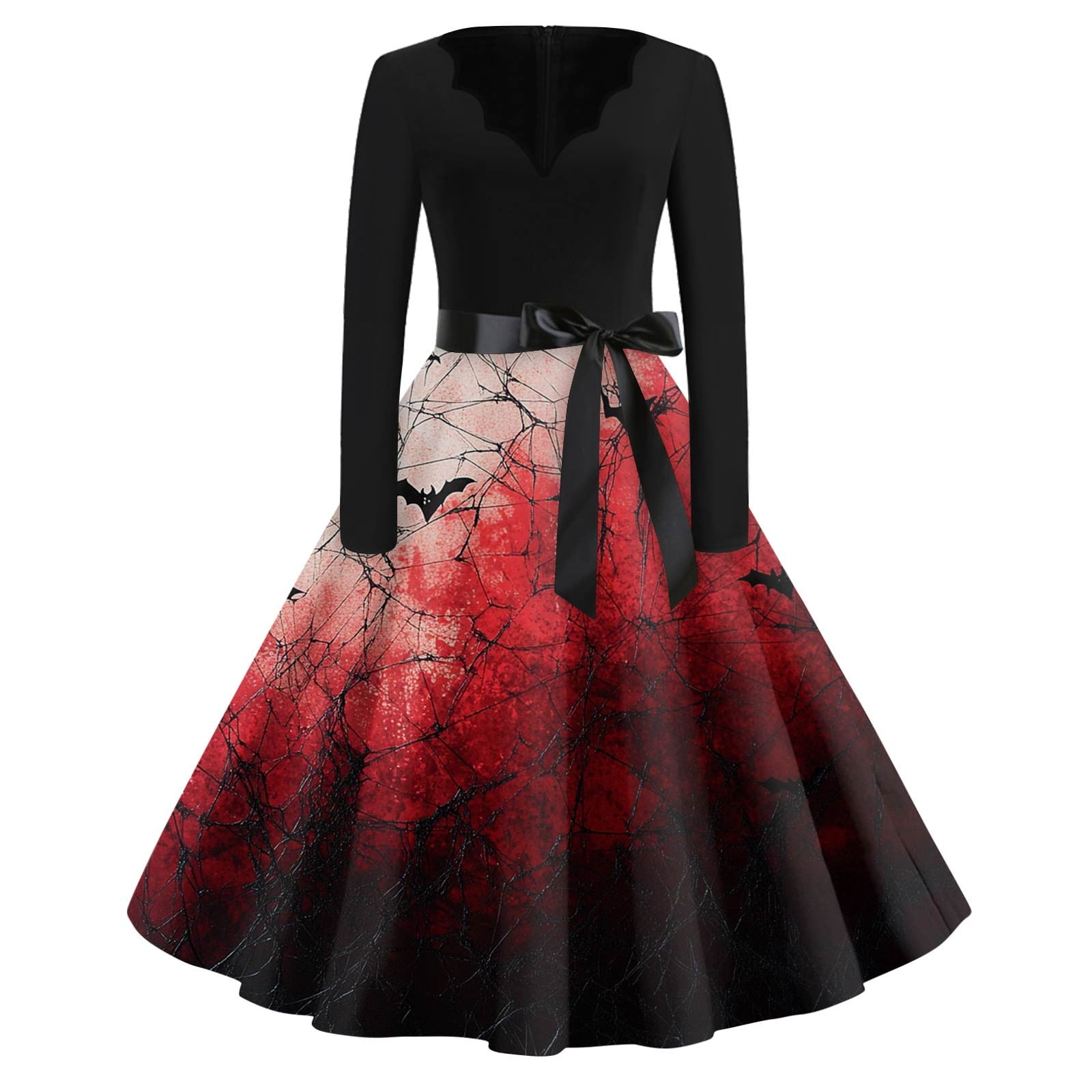 DORKASM Halloween Retro Dresses for Women Plus Size Spider Net Fun ...