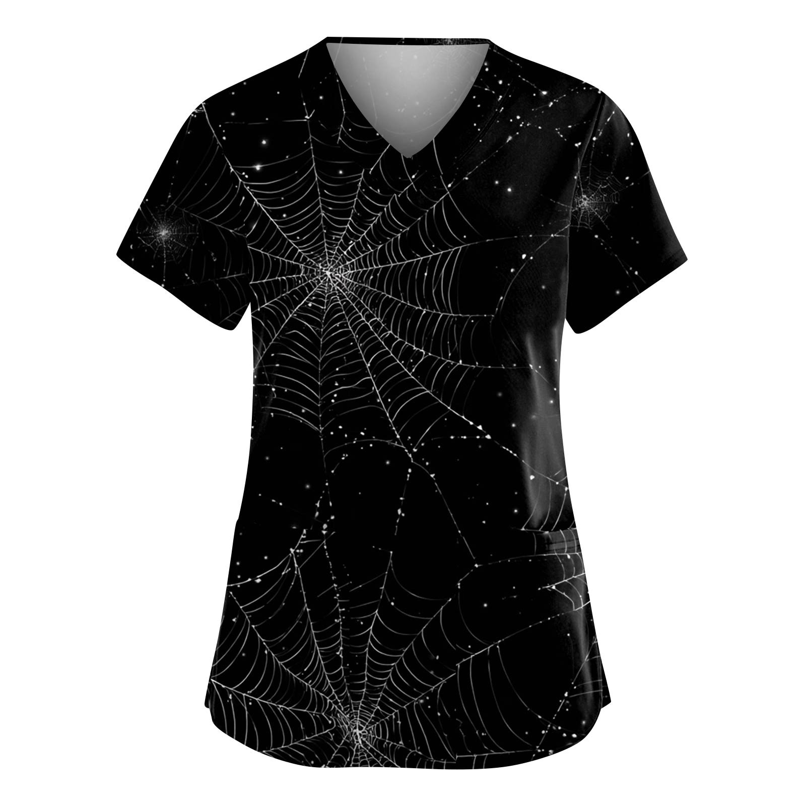 DORKASM Halloween Scrubs Shirts for Women Skull Cheap Trendy V Neck ...