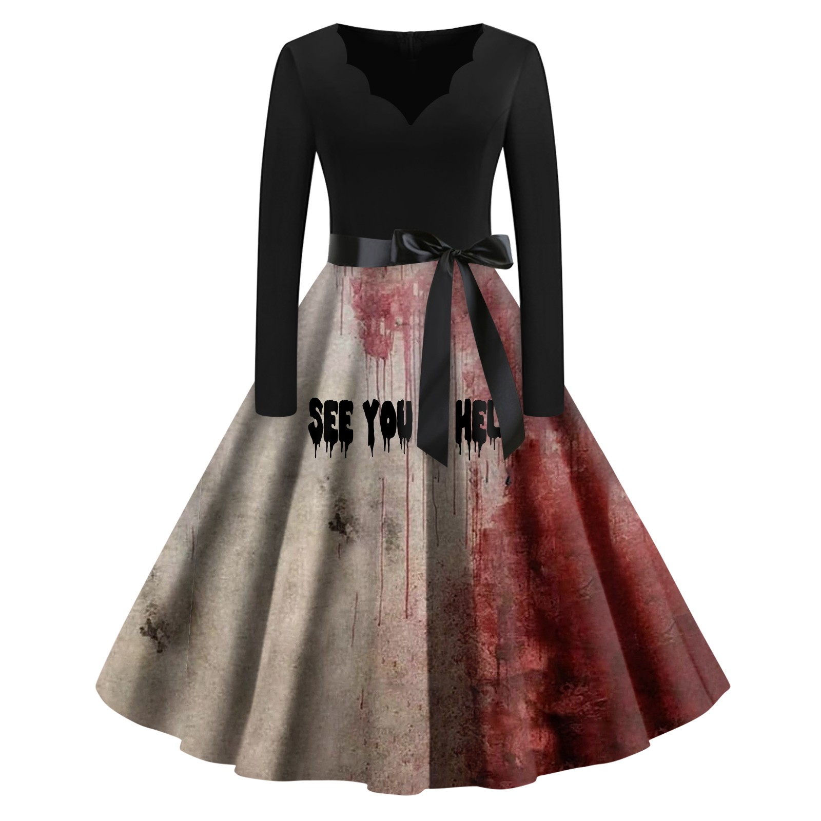 DORKASM Halloween Vintage Sundress for Adult Plus Size Bat Spooky 2025 ...