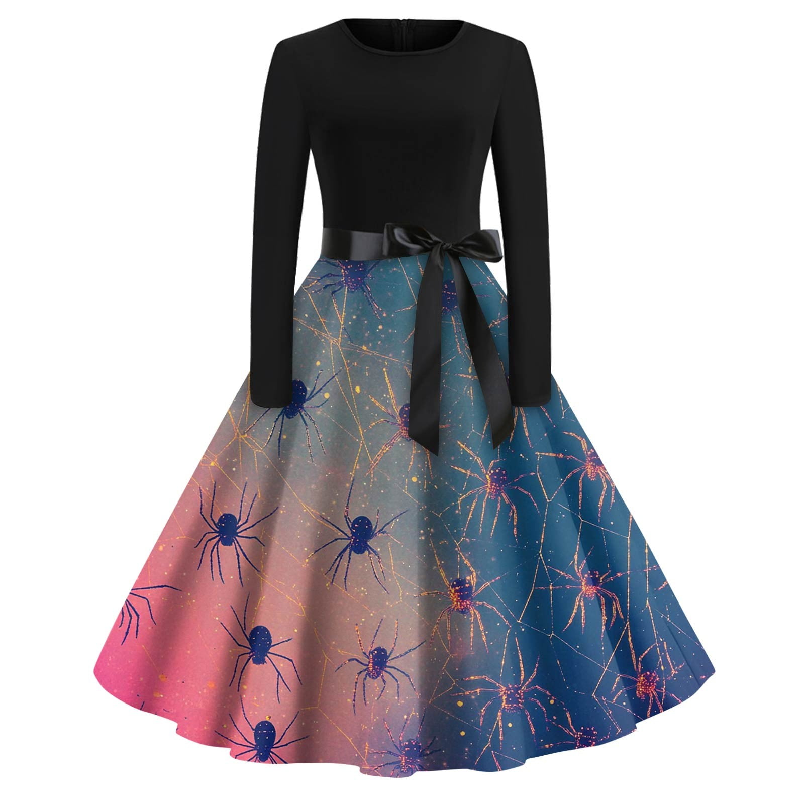 DORKASM Halloween Vintage Sundress for Women 1950s Trendy Work Long ...