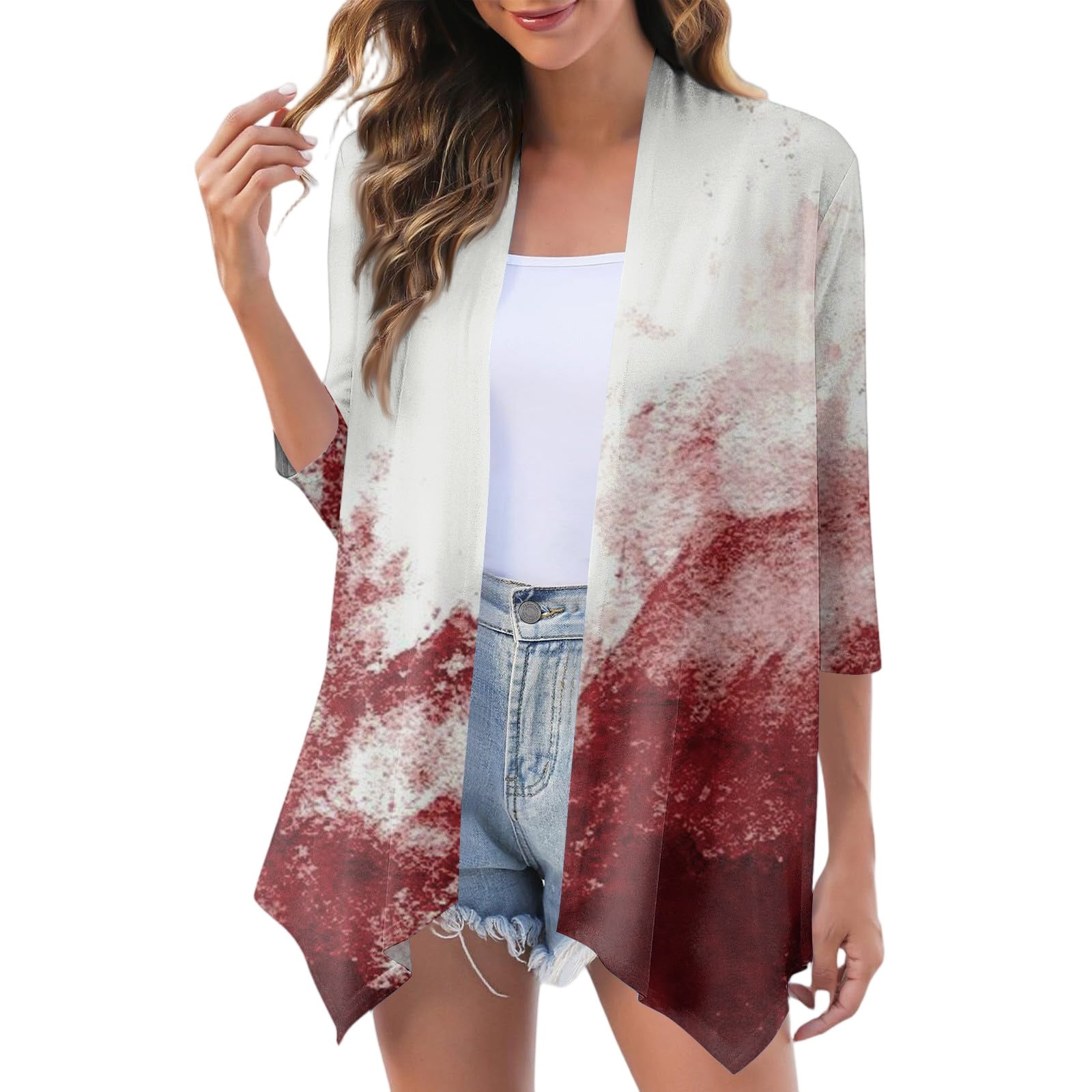 DORKASM Halloween Woman Cardigan Ghost Cheap Devil V Neck Open Front ...