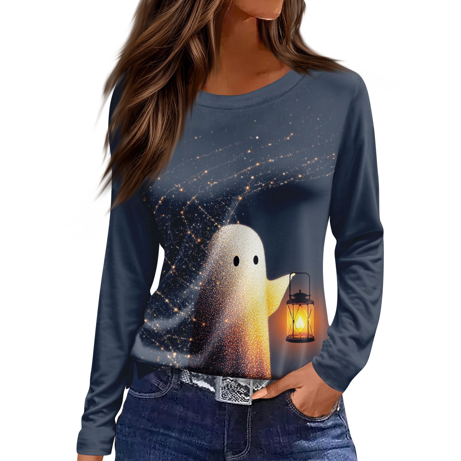 DORKASM Halloween Woman Sweatshirt Witch Fun Fashion Long Sleeve Shirts ...