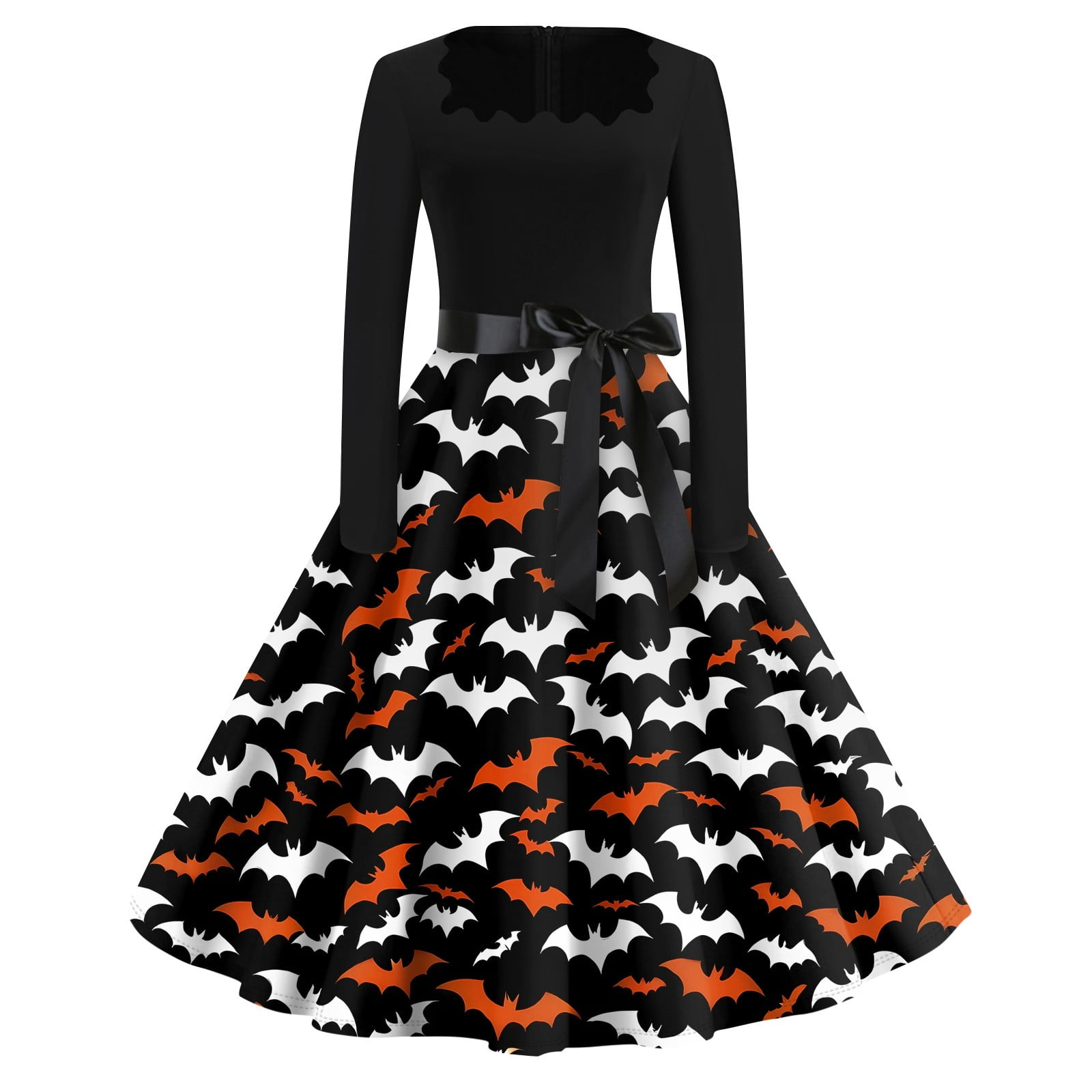 DORKASM Halloween Woman Vintage Sundress 1950s Spider Net Square ...