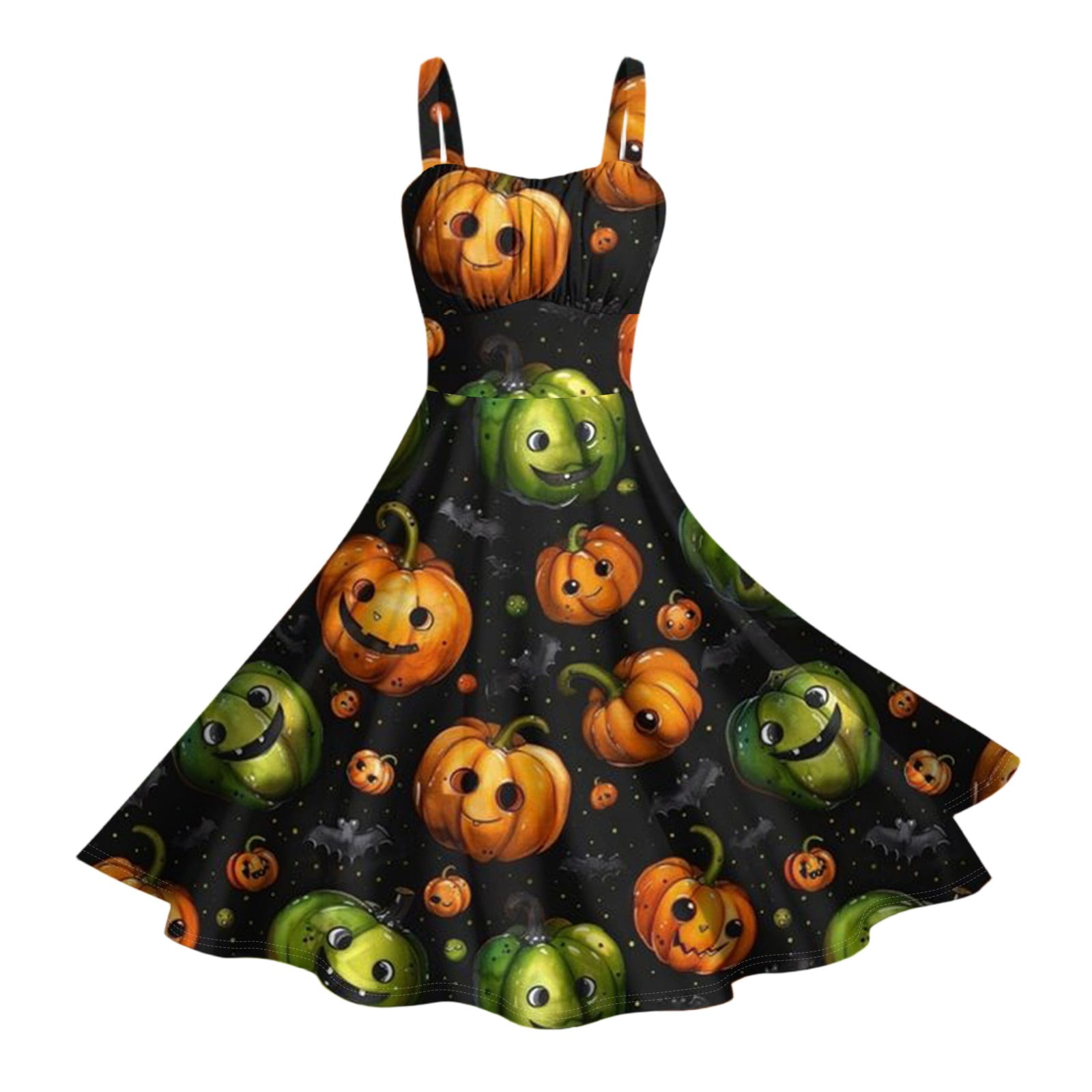 DORKASM Halloween Woman Vintage Sundress 1950s Witches Cute Square ...
