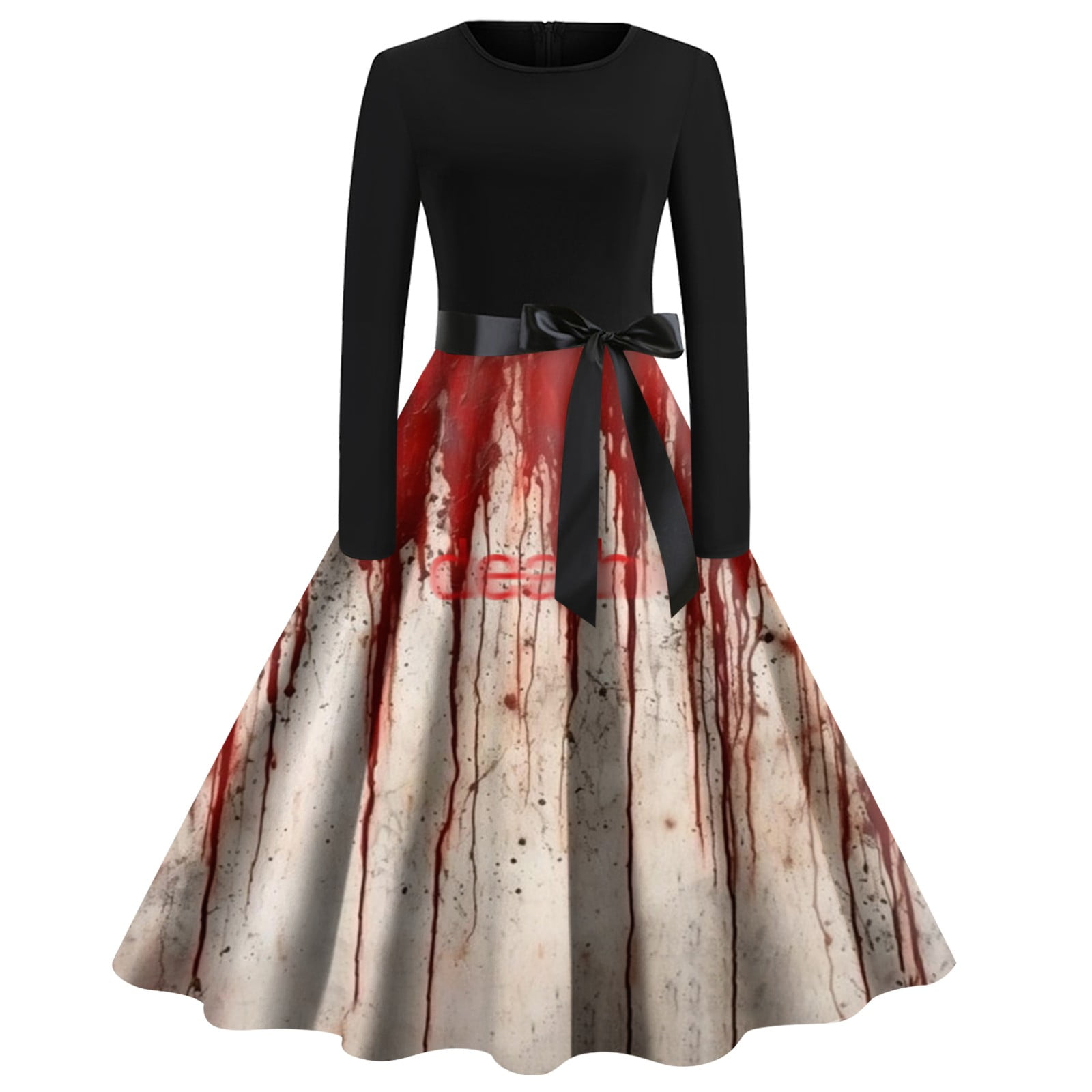 DORKASM Halloween Woman Vintage Sundress Plus Size Spider Net Spooky ...