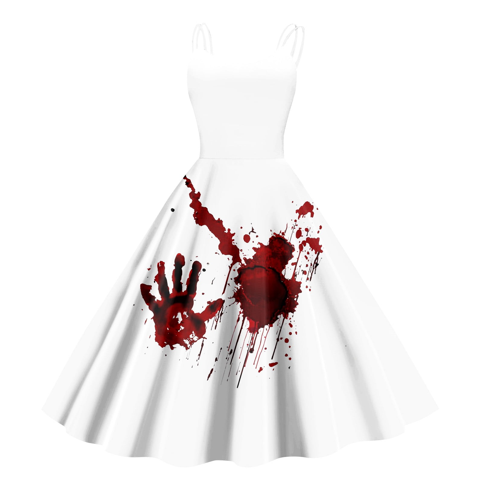 DORKASM Halloween Womens Hepburn Dress 1950s Spider Net Cute Spooky V ...