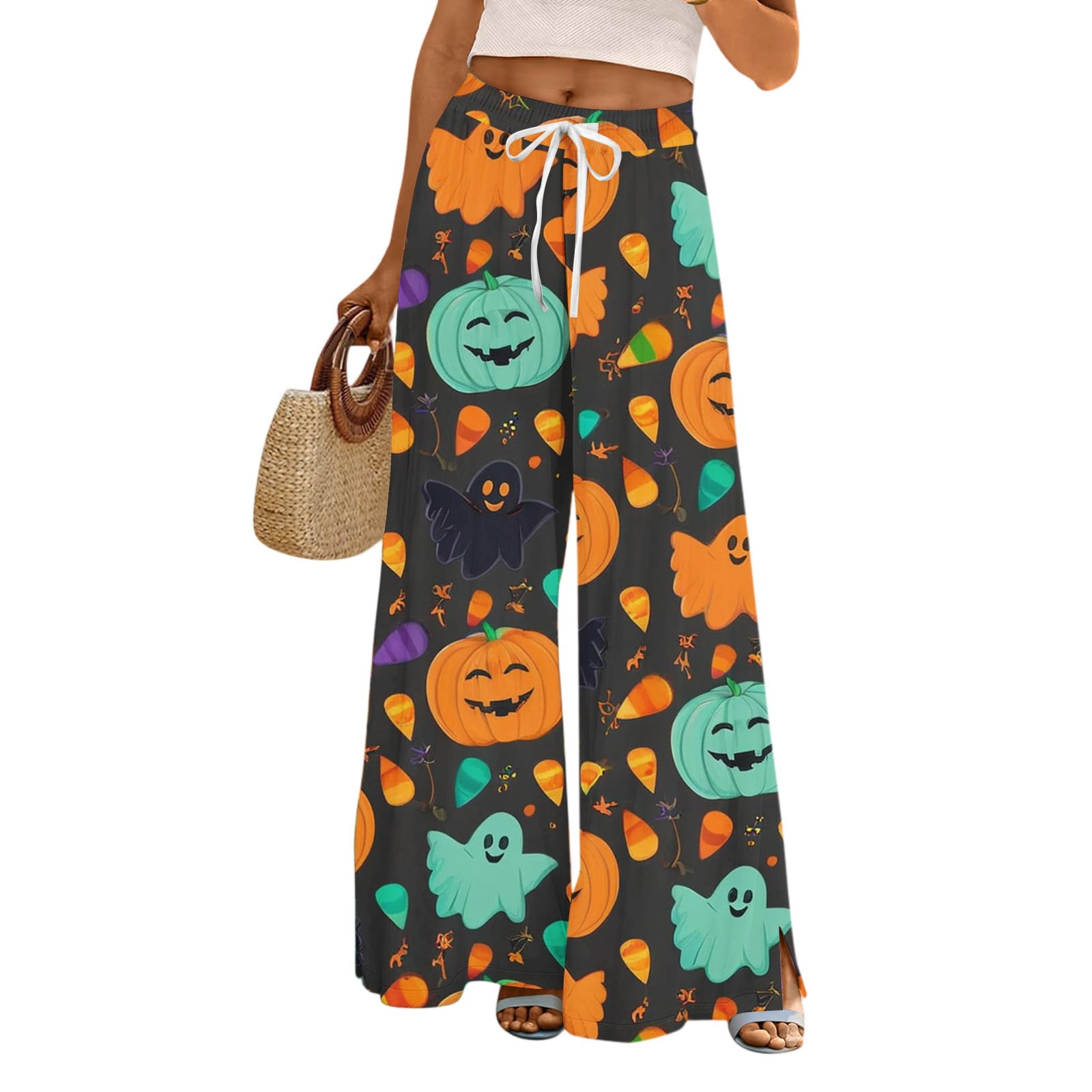 DORKASM Halloween Womens Pajama Pants Scary Loose 2025 Pj Pants Drawing ...