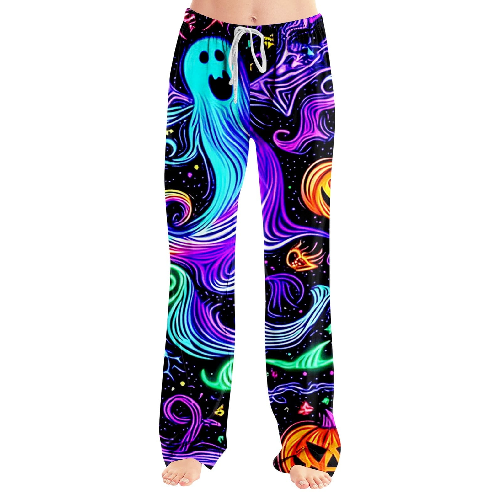 DORKASM Halloween Womens Pajama Pants Work Pumpkin Face Winter Pj Pants ...