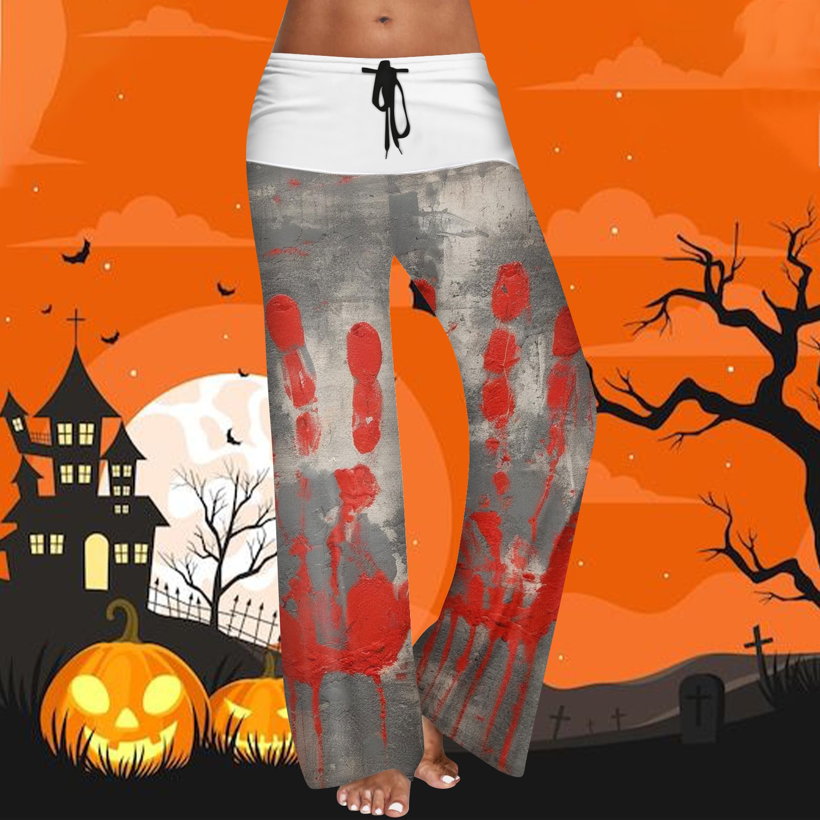DORKASM Halloween Womens Pj Pants Casual Pumpkin Face Fun Pajama Pants ...