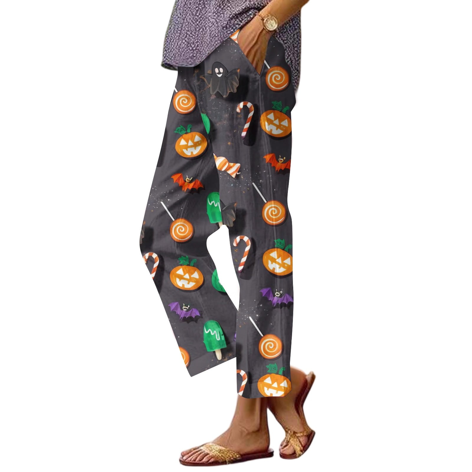DORKASM Halloween Womens Pj Pants Fall Straight Leg Fun Pajama Pants ...
