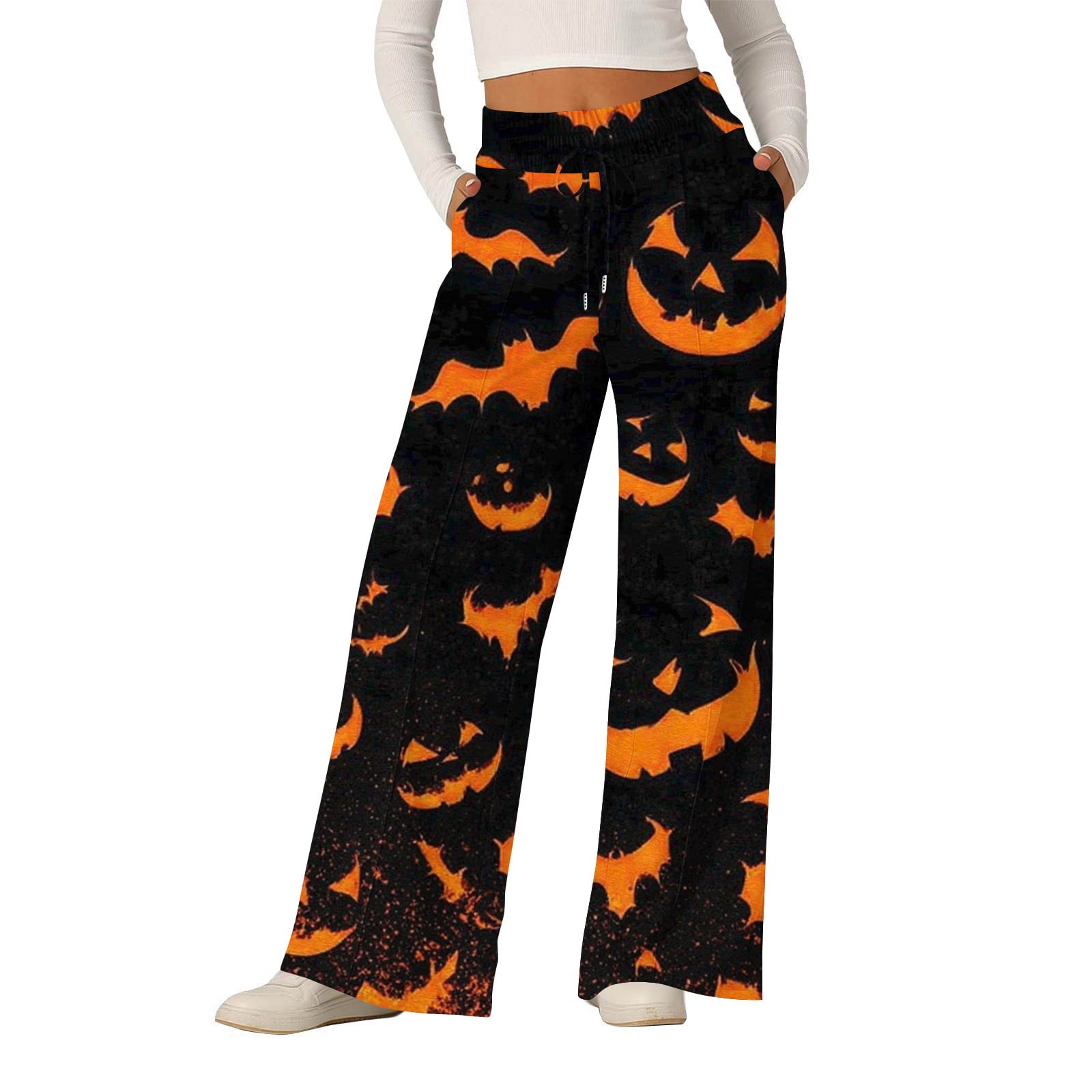 DORKASM Halloween Womens Pj Pants Winter Pumpkin Face Cute Pajama Pants ...