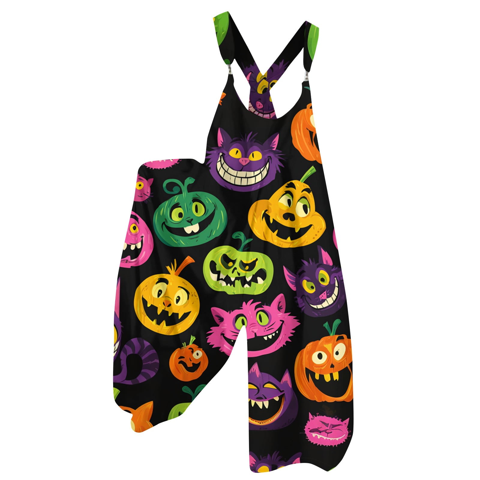 DORKASM Halloween Womens Pj Romper Winter Pumpkin Face Scary Pajama ...