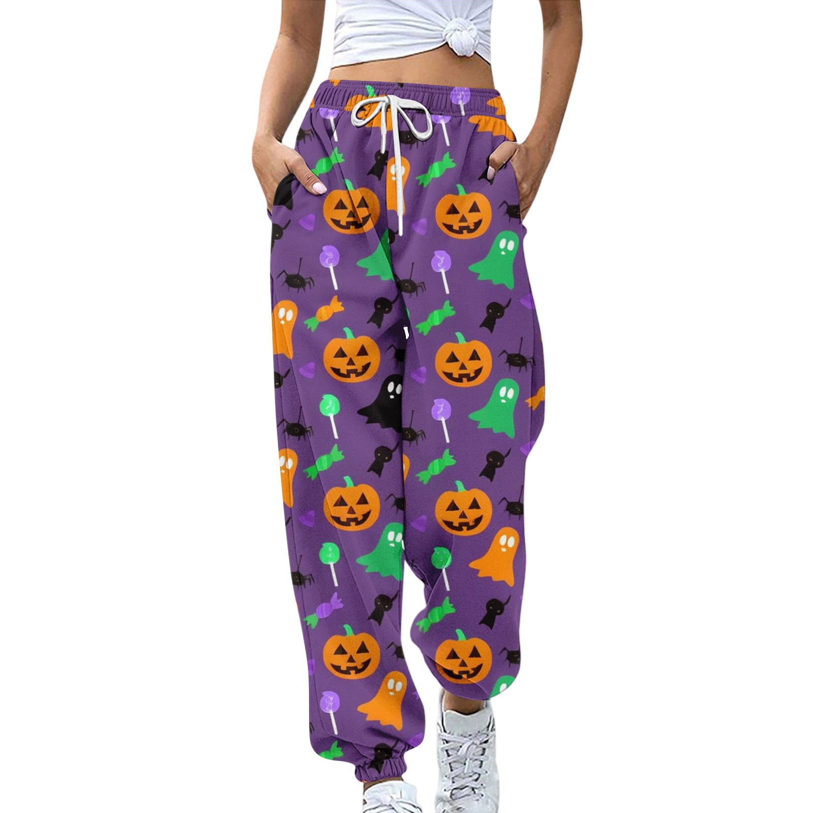 DORKASM Halloween Womens Pj Sweatpants Fall Mid Waist Winter Pajama ...