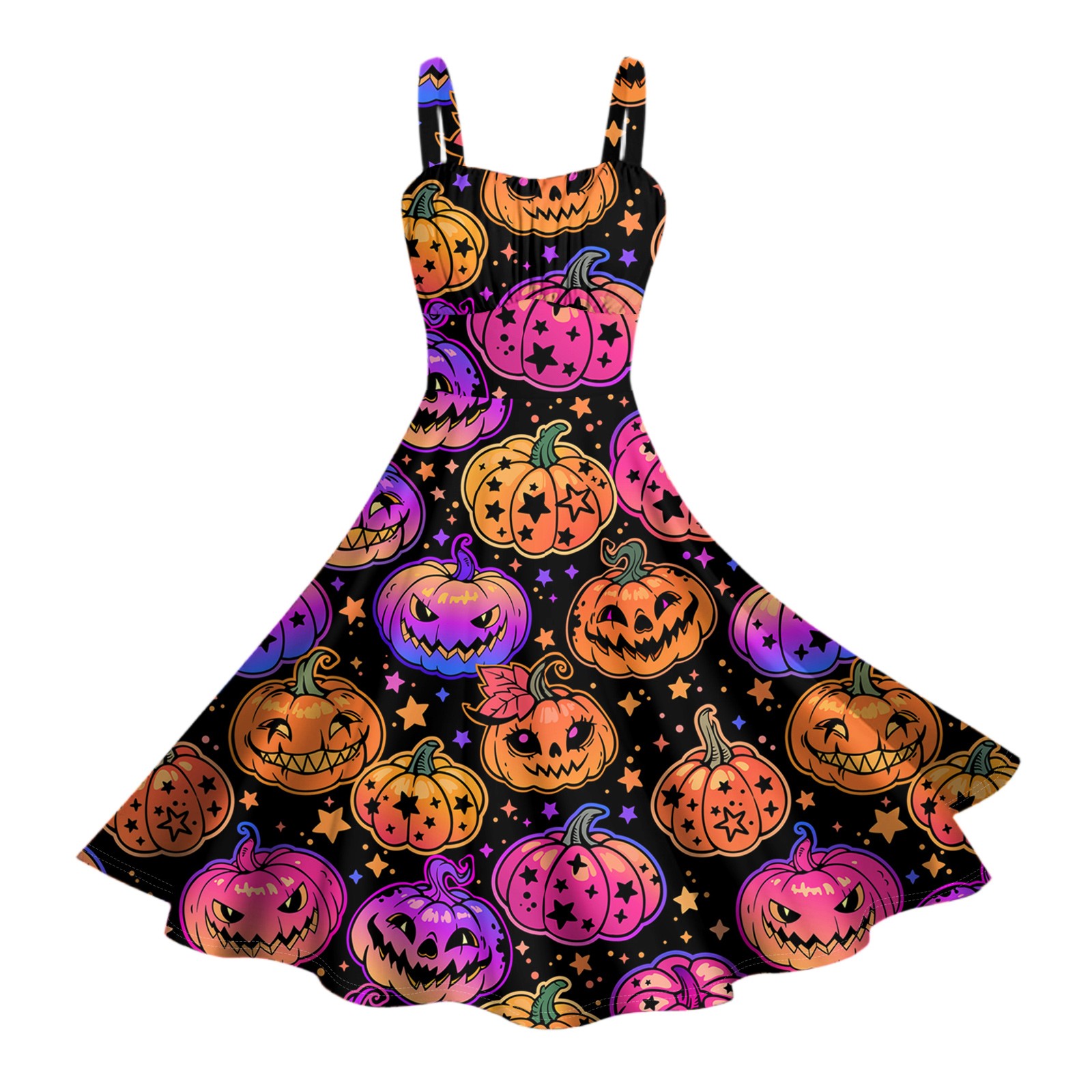 DORKASM Halloween Womens Vintage Sundress 1950s Skull Spooky Cute ...