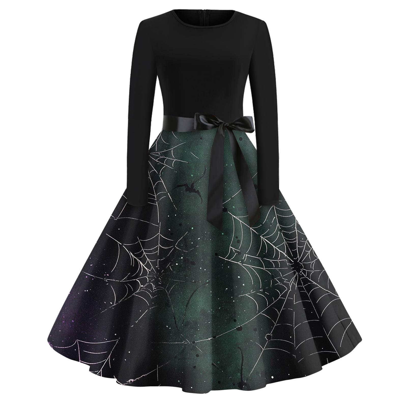 DORKASM Halloween Womens Vintage Sundress Plus Size Witch Devil Trendy ...