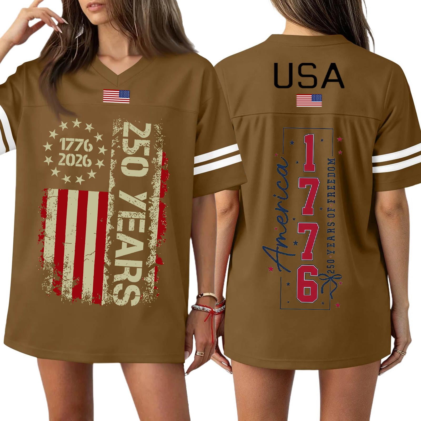 DORKASM Independence Day Freedom Shirts V Neck Vintage 250th ...