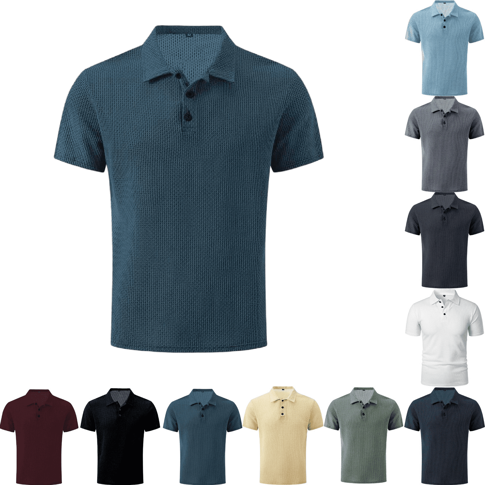 DORKASM Polo Shirts for Men V Neck Collared Trendy Tshirt Short Sleeve ...