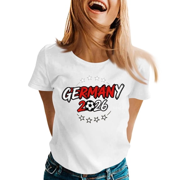 DORKASM Soccer Cup Jersey for Women Crew Neck National Emblem Detail ...