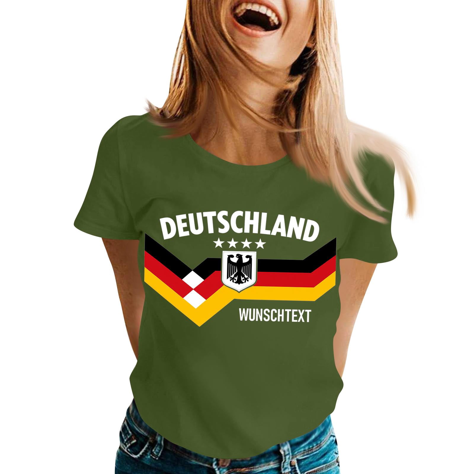DORKASM Soccer Jersey for Women Short Sleeve National Flag Color Block ...