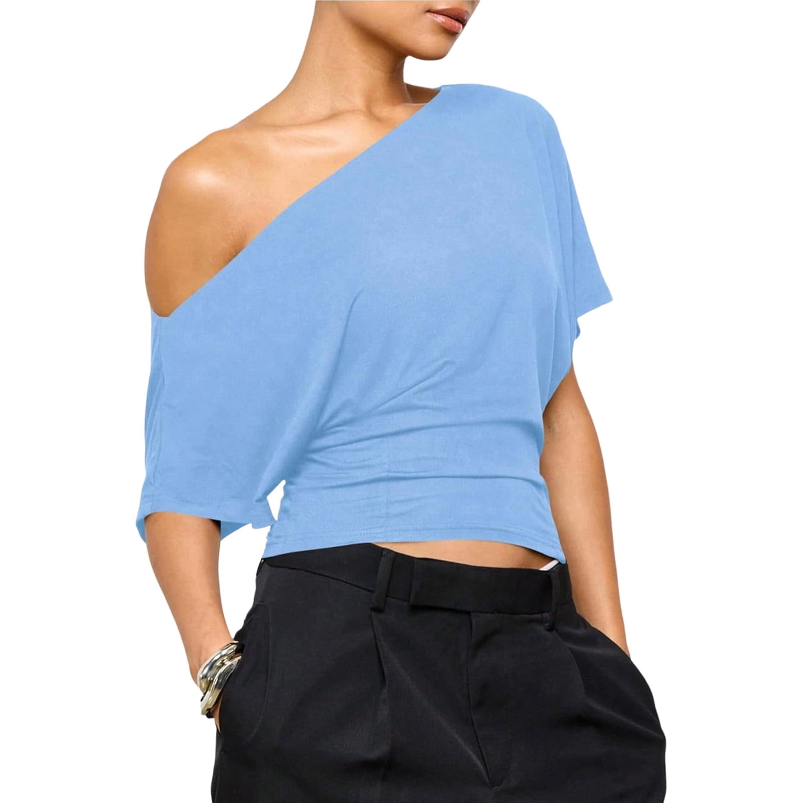 DORKASM T Shirts for Women Short Sleeve Loose Going Out Crop Top Off ...
