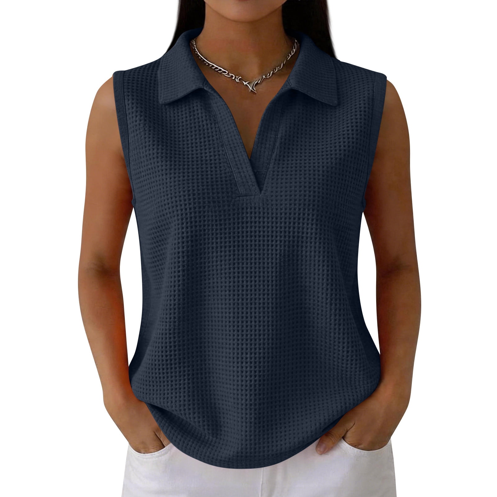 DORKASM Tank Tops Women V Neck Henley Collared Lightweight Tshirt ...
