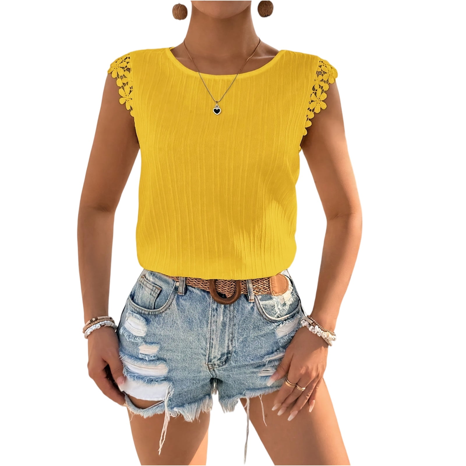 DORKASM Tank Tops for Women Lightweight Comfy Crew Neck Shirts ...