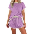 DORKASM Women's Lounge Sets 2 Piece Skirt Colorblock Drop Shoulder ...